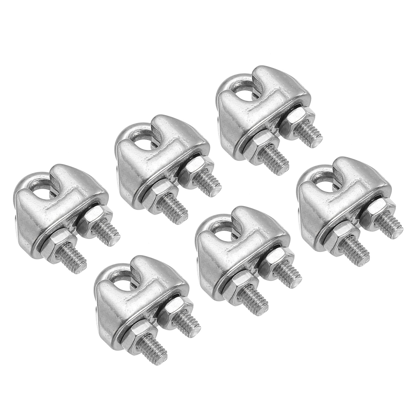 Uxcell 5/64" / 2mm Wire Rope Cable Clip Clamp, Stainless Steel U Bolt ...