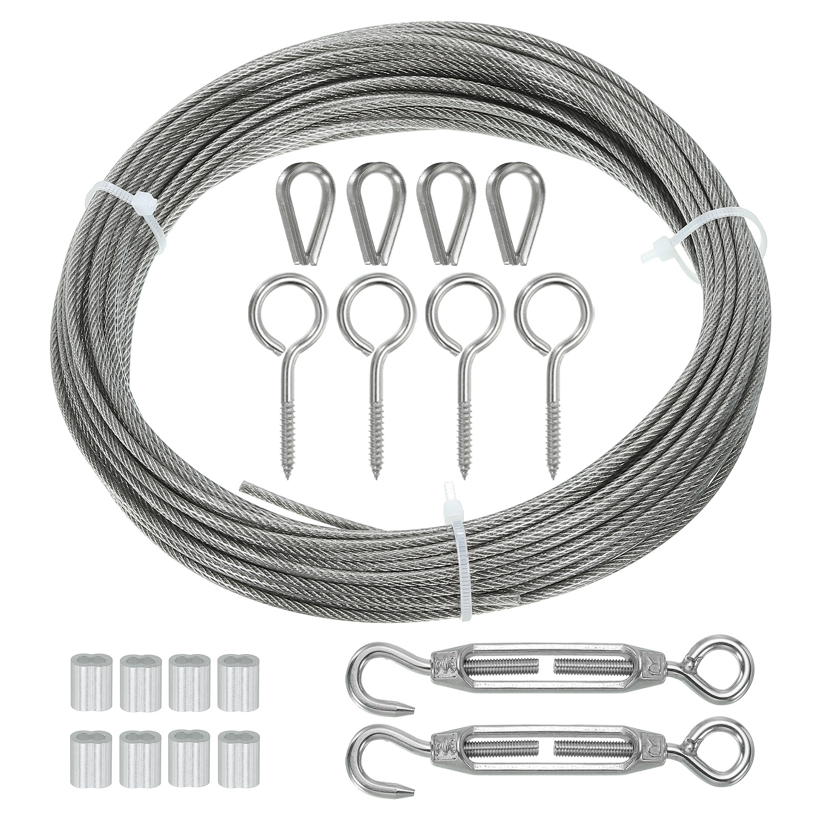 Uxcell 5/64" Wire Rope Kit, 50ft Stainless Steel Wire Cable for Picture ...