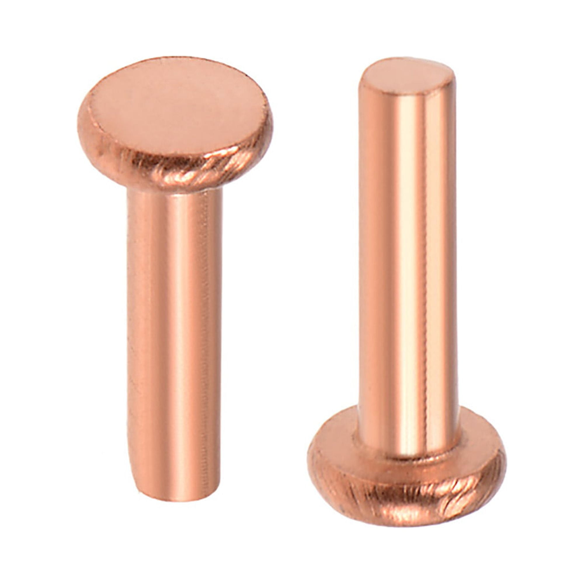 Uxcell 5/64" x 5/16" Flat Head Solid Rivets Fasteners Copper 100 Pcs ...