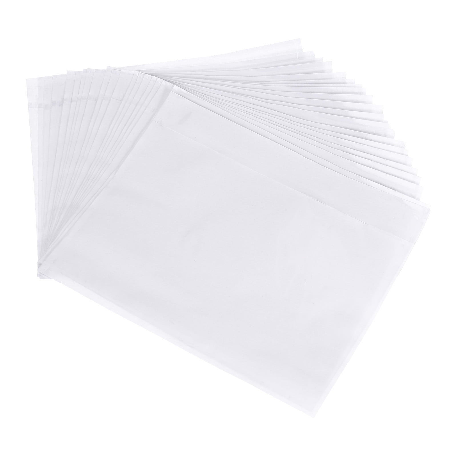 Uxcell 5.7x7" Clear Packing List Envelope, 100 Pack Self-Adhesive Side ...