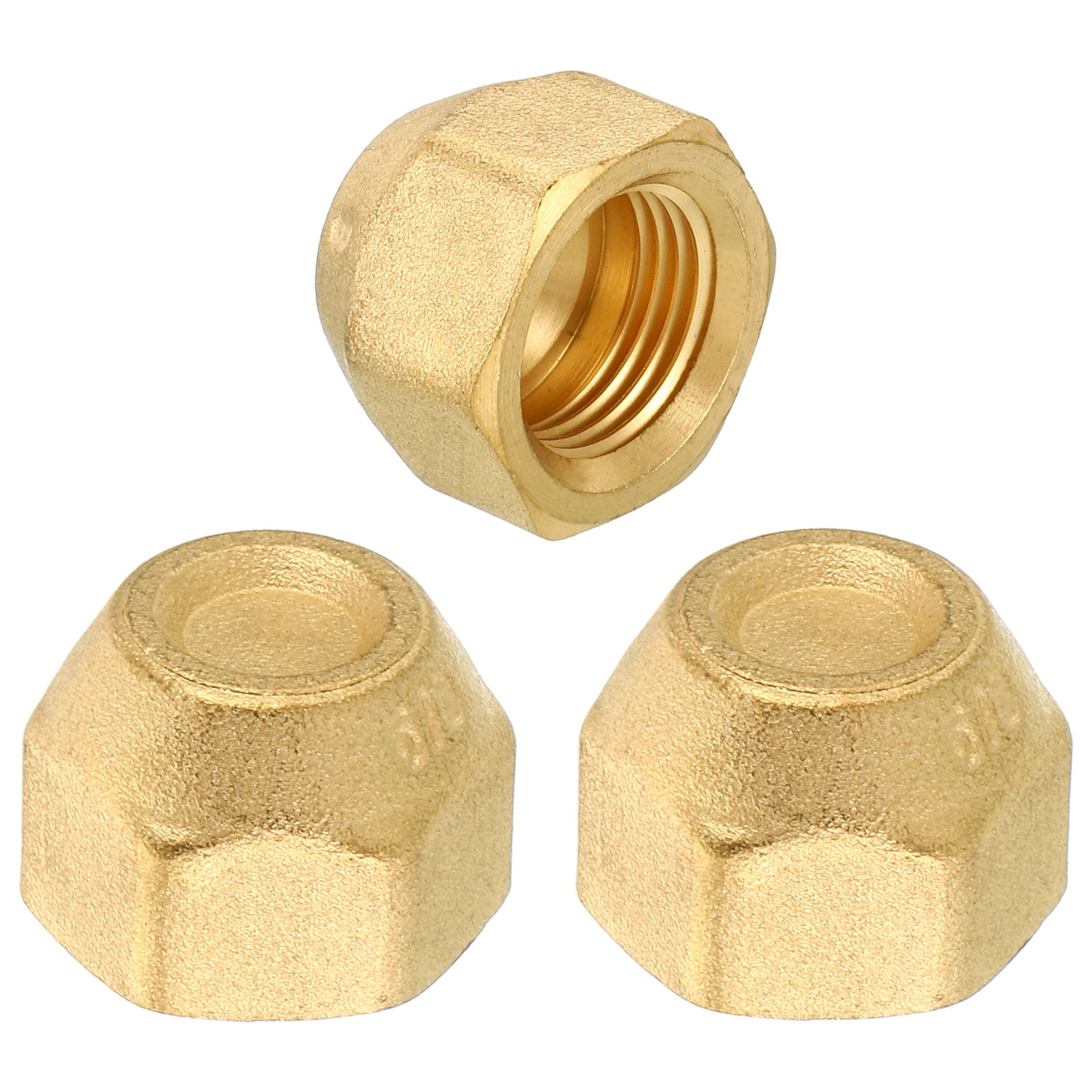 Uxcell 5/8-18UNF Female Thread 3/8" Brass Flare Cap SAE Flare Fitting ...