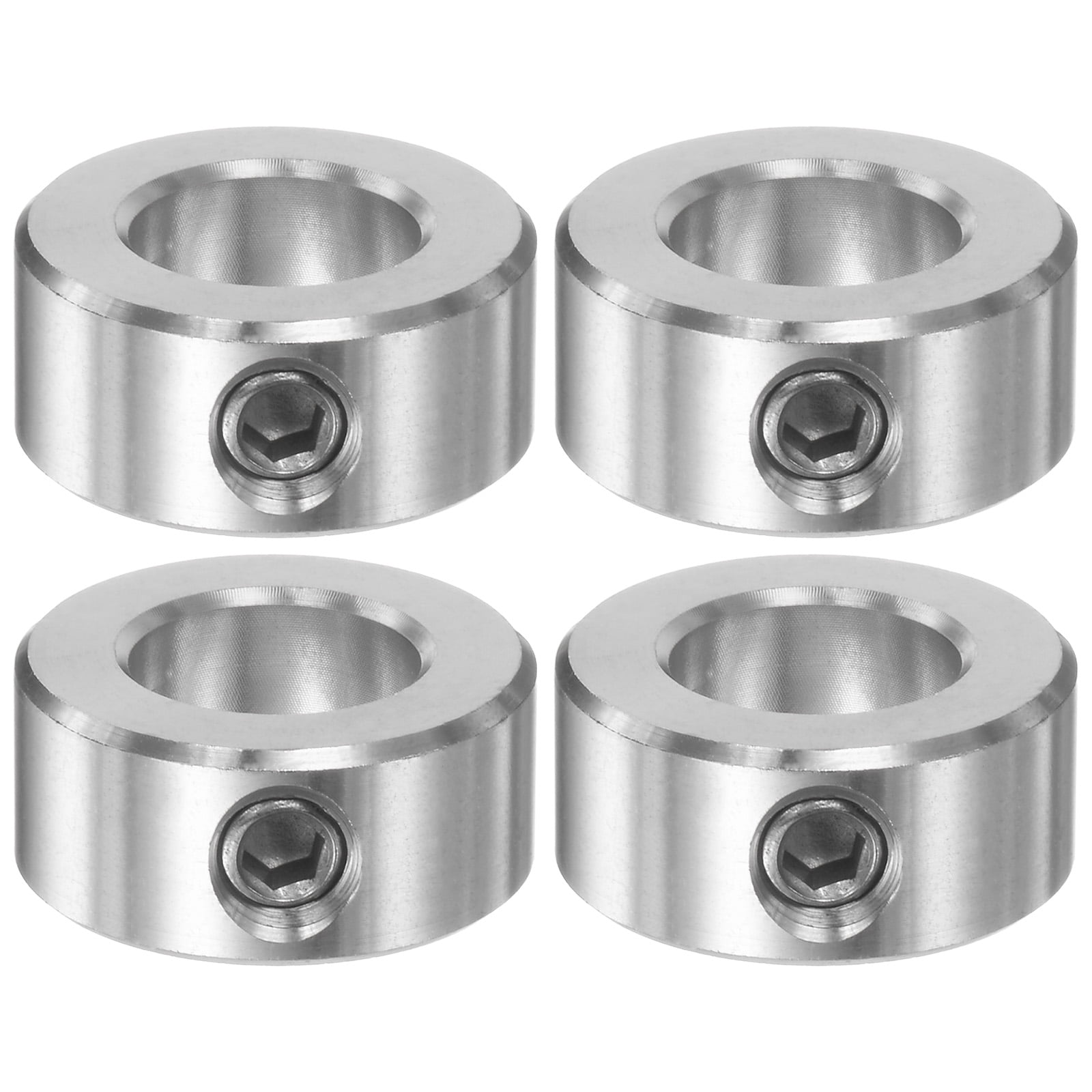 Uxcell 5/8" Bore 304 Stainless Steel Set Screw Shaft Collars, 1-1/8" OD ...
