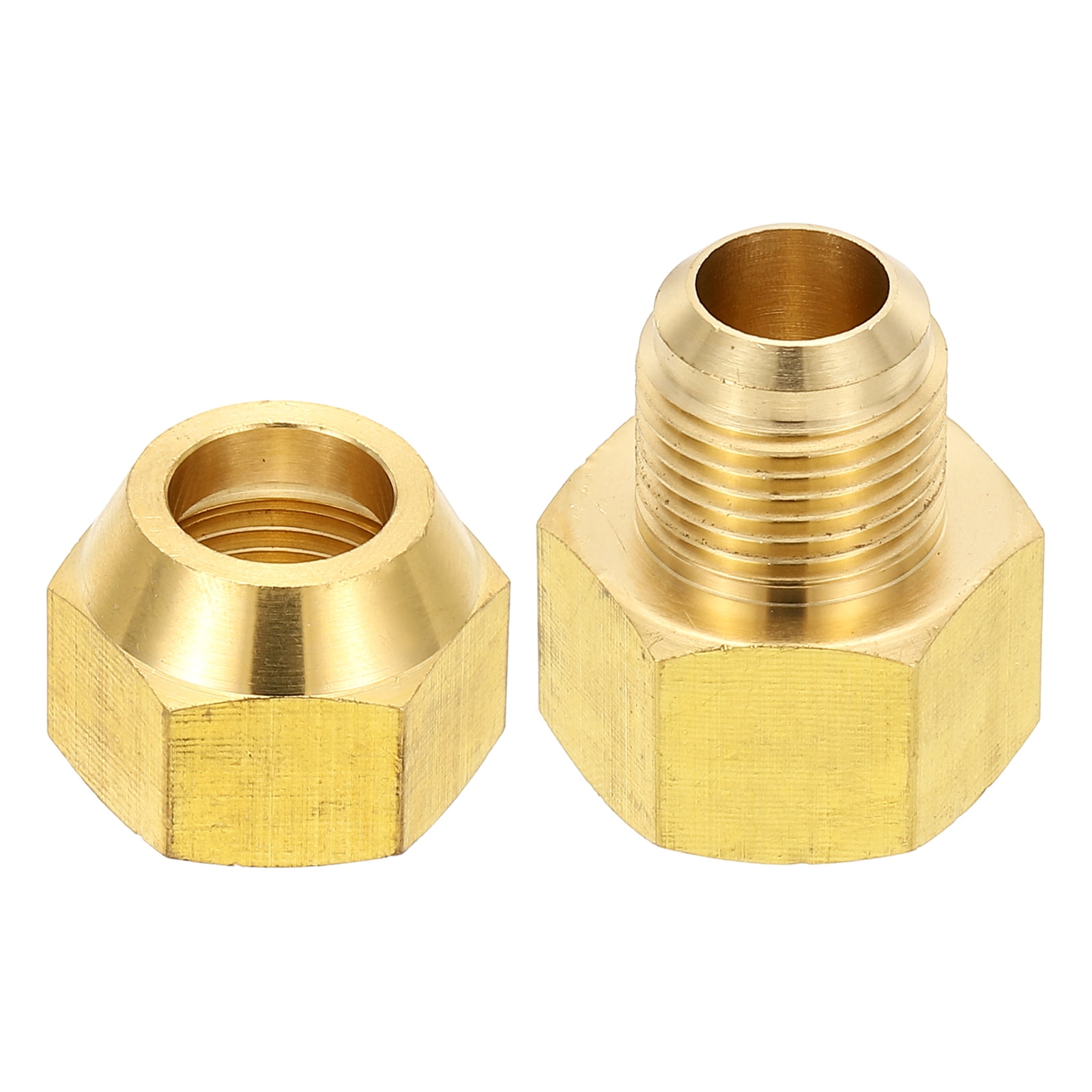 Uxcell 5/8" Flare Female x 1/2" Flare Male Brass Flare Pipe Fitting ...