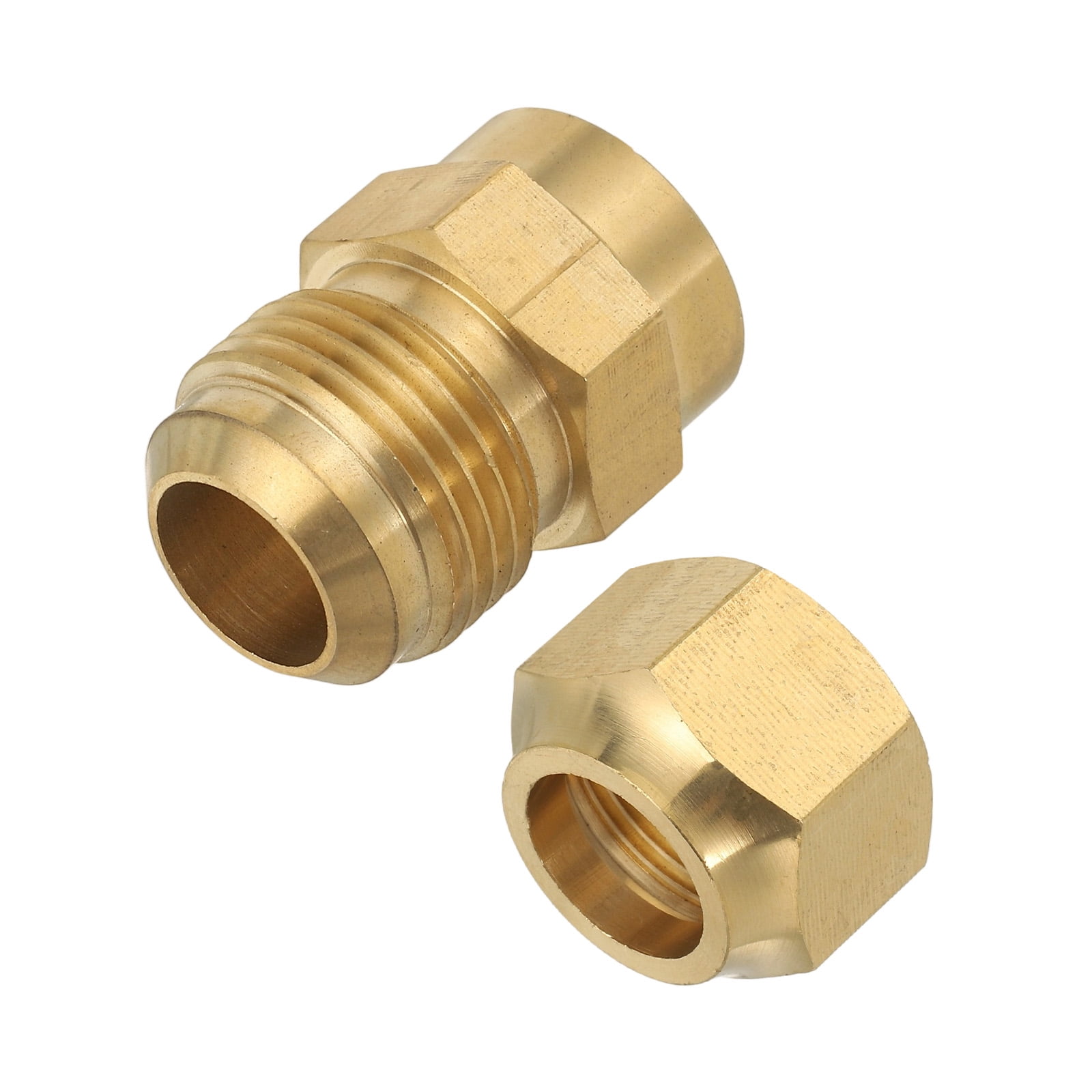 Uxcell 5/8" Flare Male Thread Brass Flare Tube Fitting, Welding Pipe ...