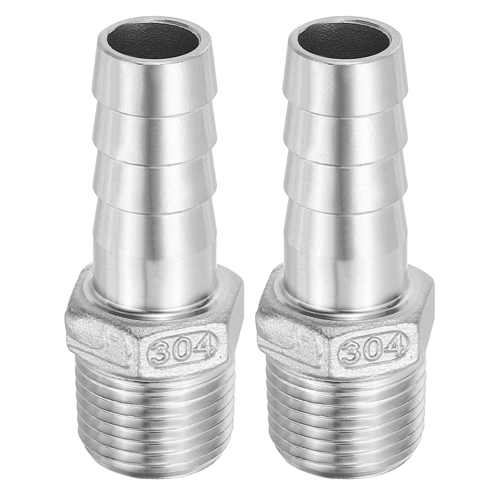 Uxcell 5/8" Hose Barb x 1/2" NPT Thread 304 Stainless Steel Barb Hose Fittings, 2 Pack - Walmart.com