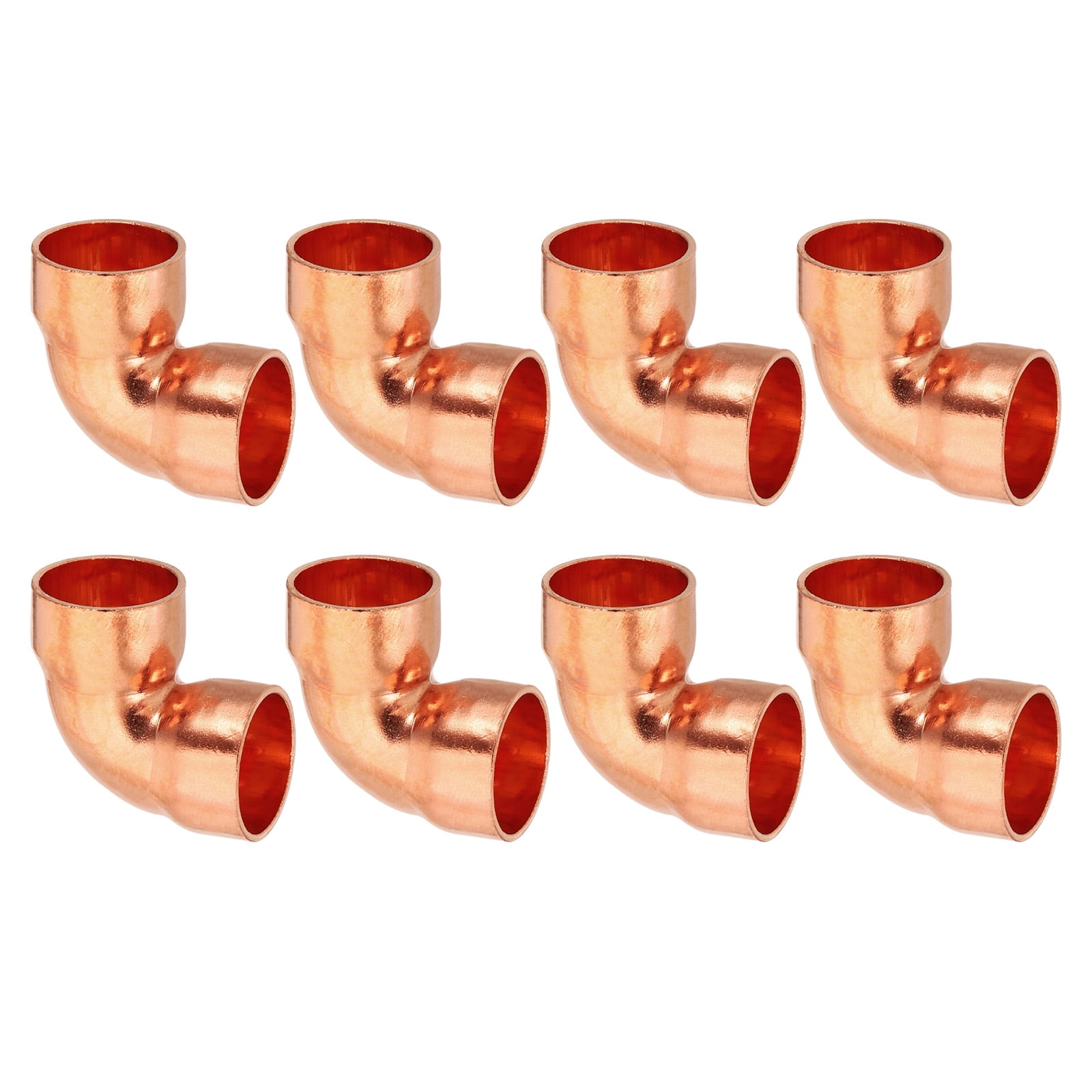 Uxcell 5/8" ID 1mm Thick Elbow Copper Fitting 8pcs Short Radius Sweat ...