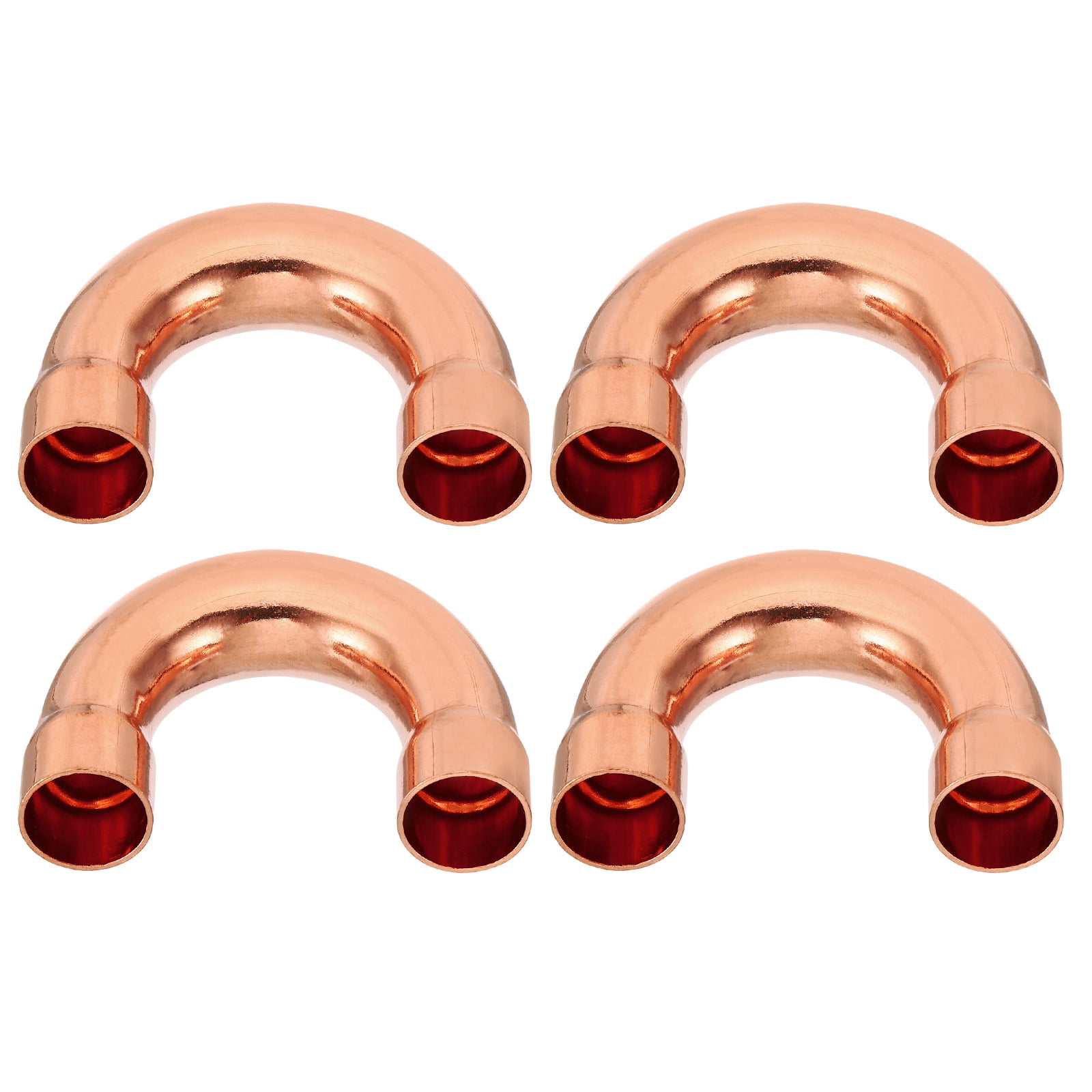 Uxcell 5/8" ID Copper Pipe Fittings, 4 Pcs 180 Degree Return Bend ...