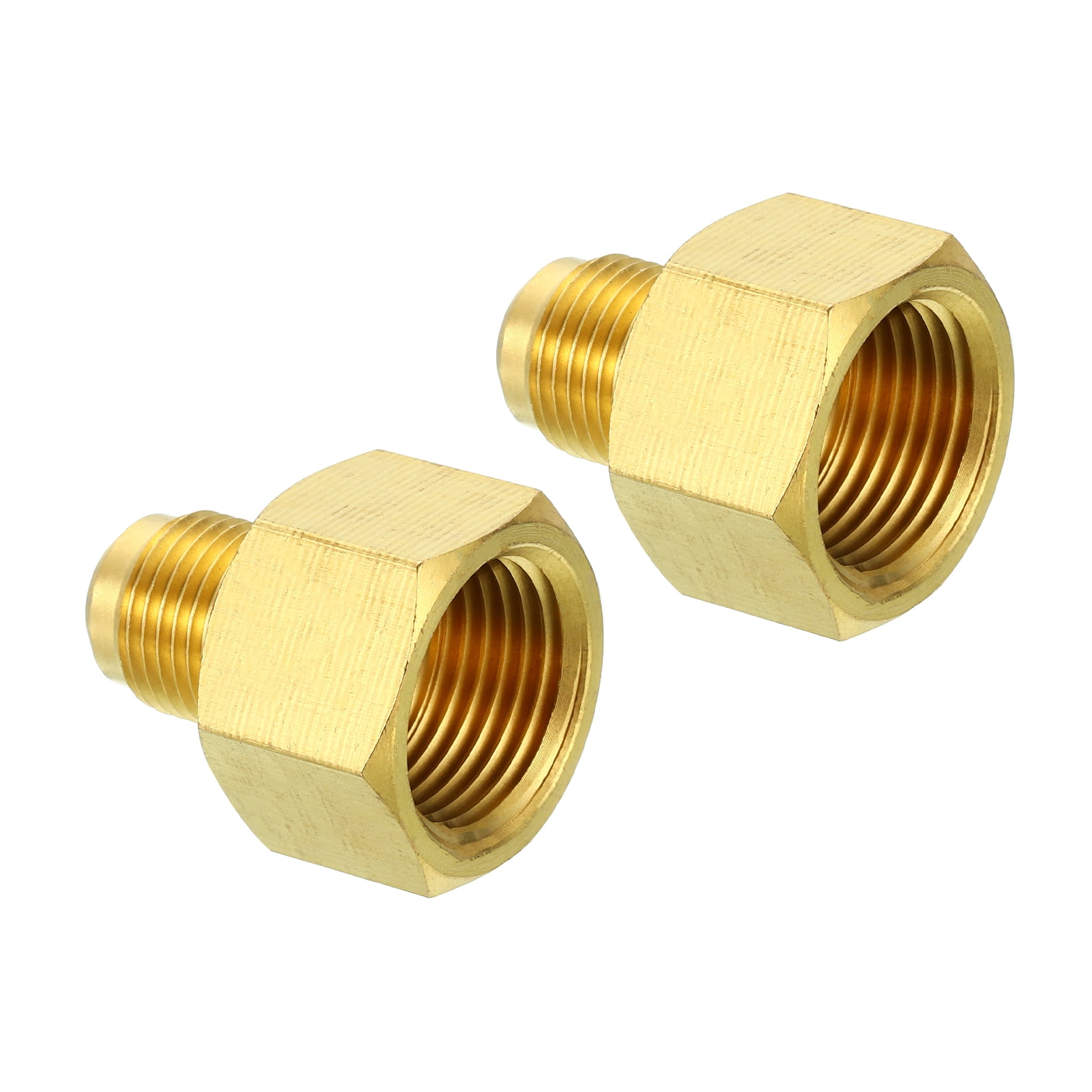 Uxcell Flare Connector SAE 45 Degree Flare Brass Adapter Flare Pipe Fitting 5/8 inch Female ...
