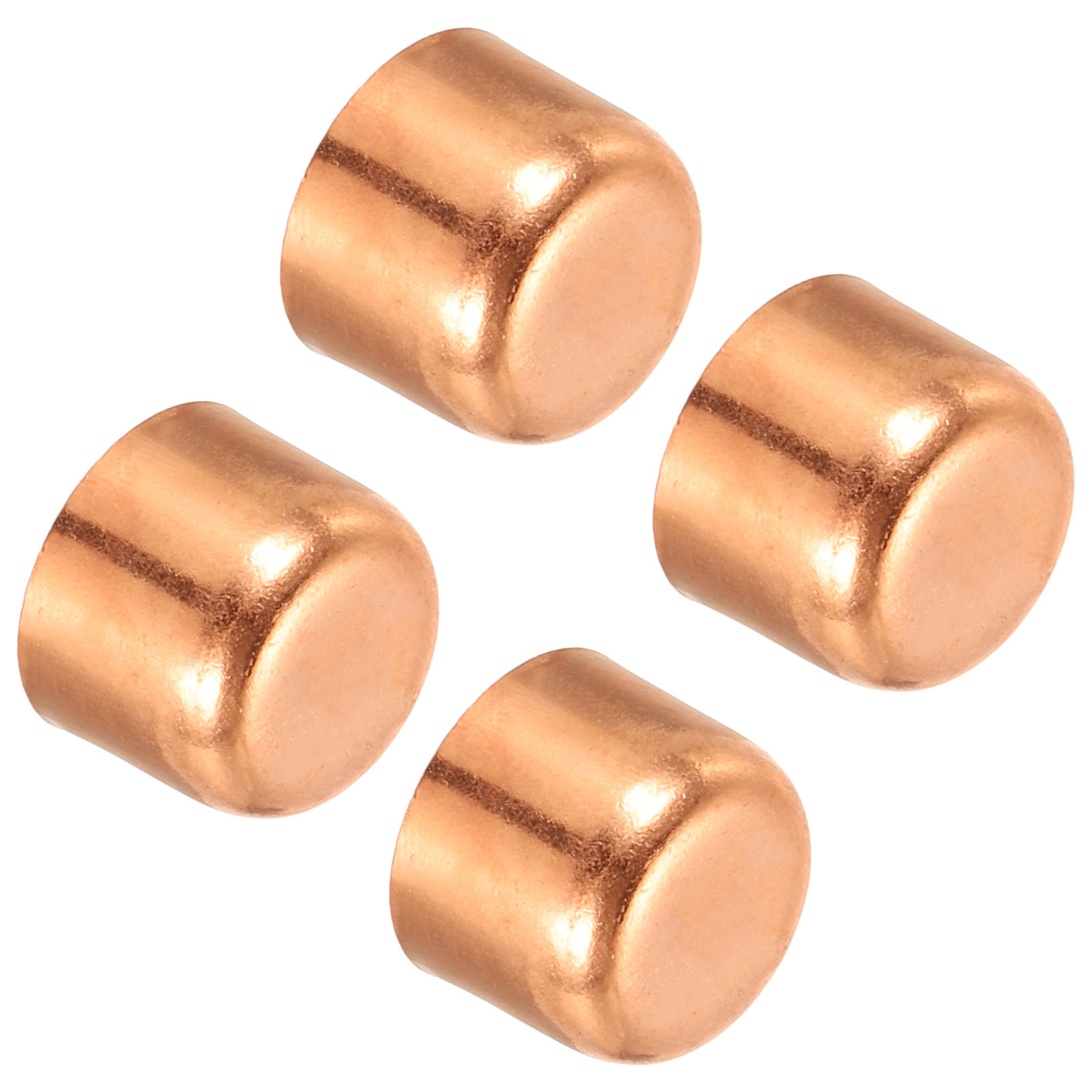 Uxcell 5/8 Inch ID Copper Pipe End Cap, 4 Pack Copper Fitting Cap Sweat ...