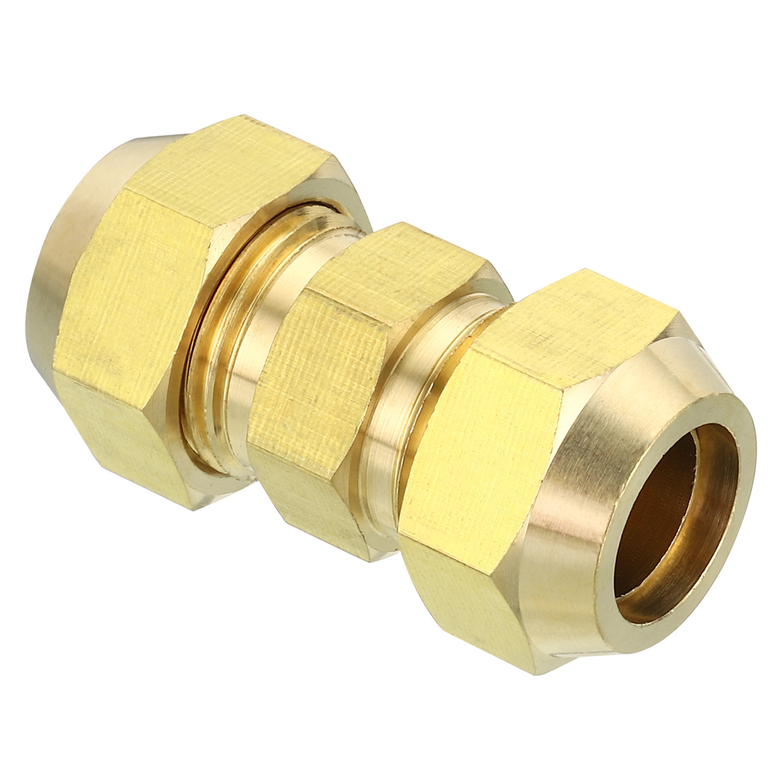 Uxcell 5/8" OD Brass Flare Union Connector, 1 Set Copper Double Pipe ...