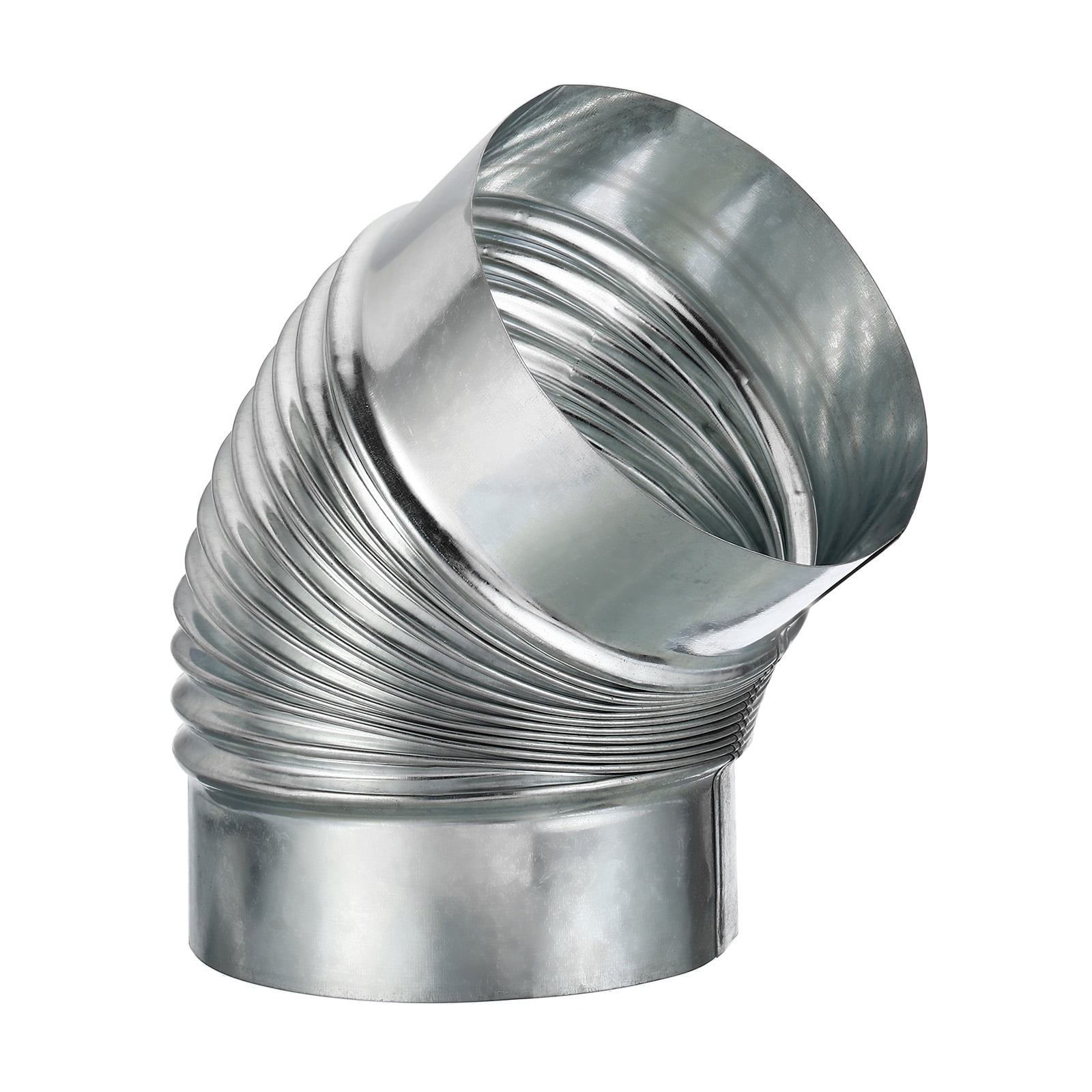 Uxcell 5.8" OD Elbow 45 Degree Duct Pipe Connector HVAC Galvanized Iron ...
