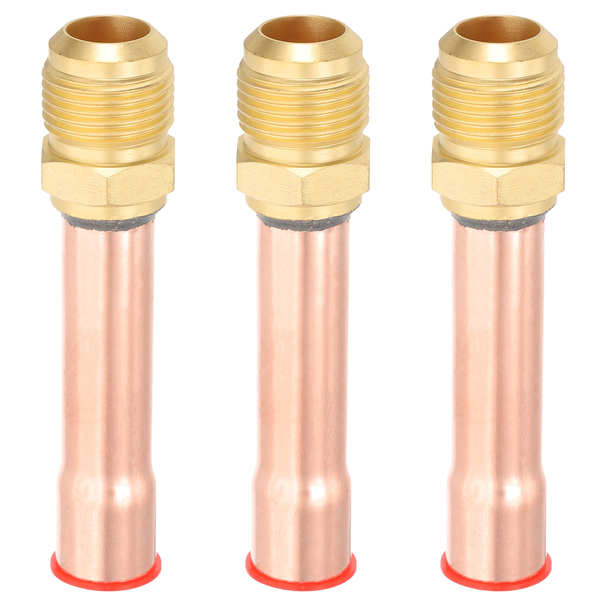 Uxcell 5/8" SAE 45 Degree Brass Pipe Fitting, 3 Pcs Flare Connector Male Thread Adapter and ...