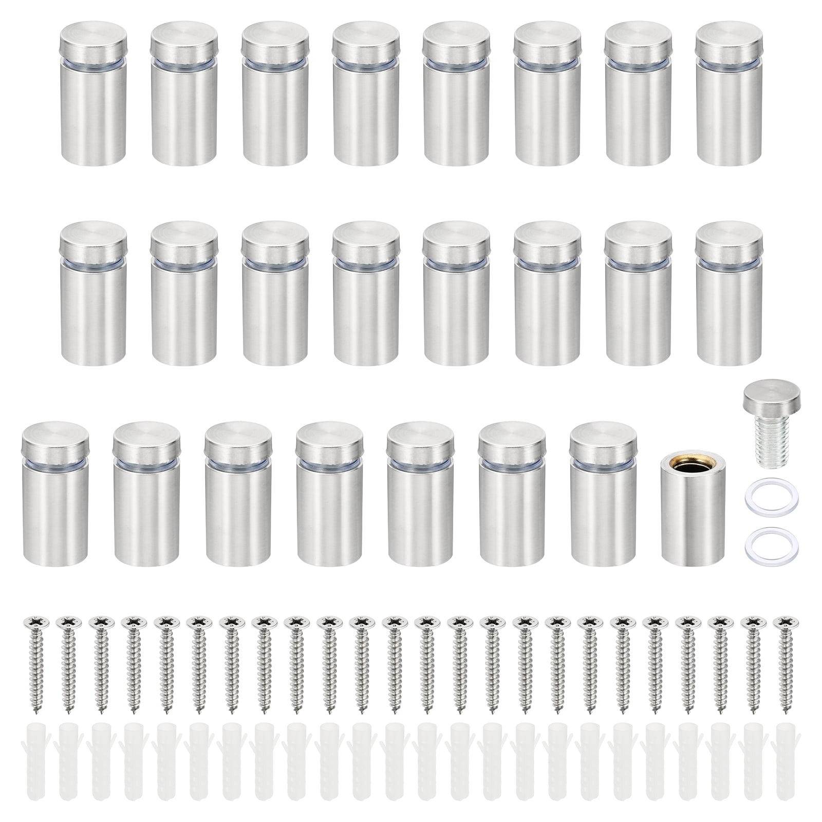 Uxcell 5/8 x 1.2 Inch Sign Standoff Screws, 24 Set Stainless Steel Wall ...