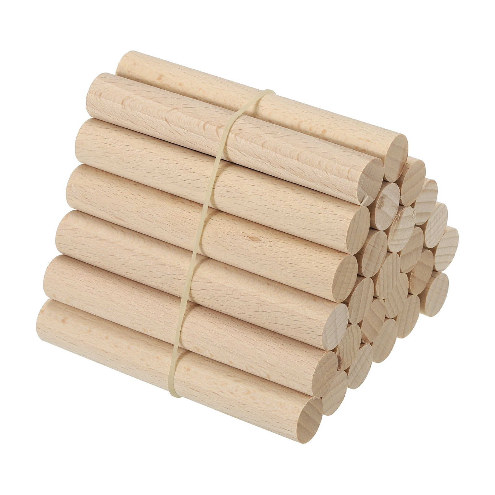 Uxcell 5/8 x 4 Inch Dowel Rods Wood Sticks Unfinished Wooden Dowel Rods ...