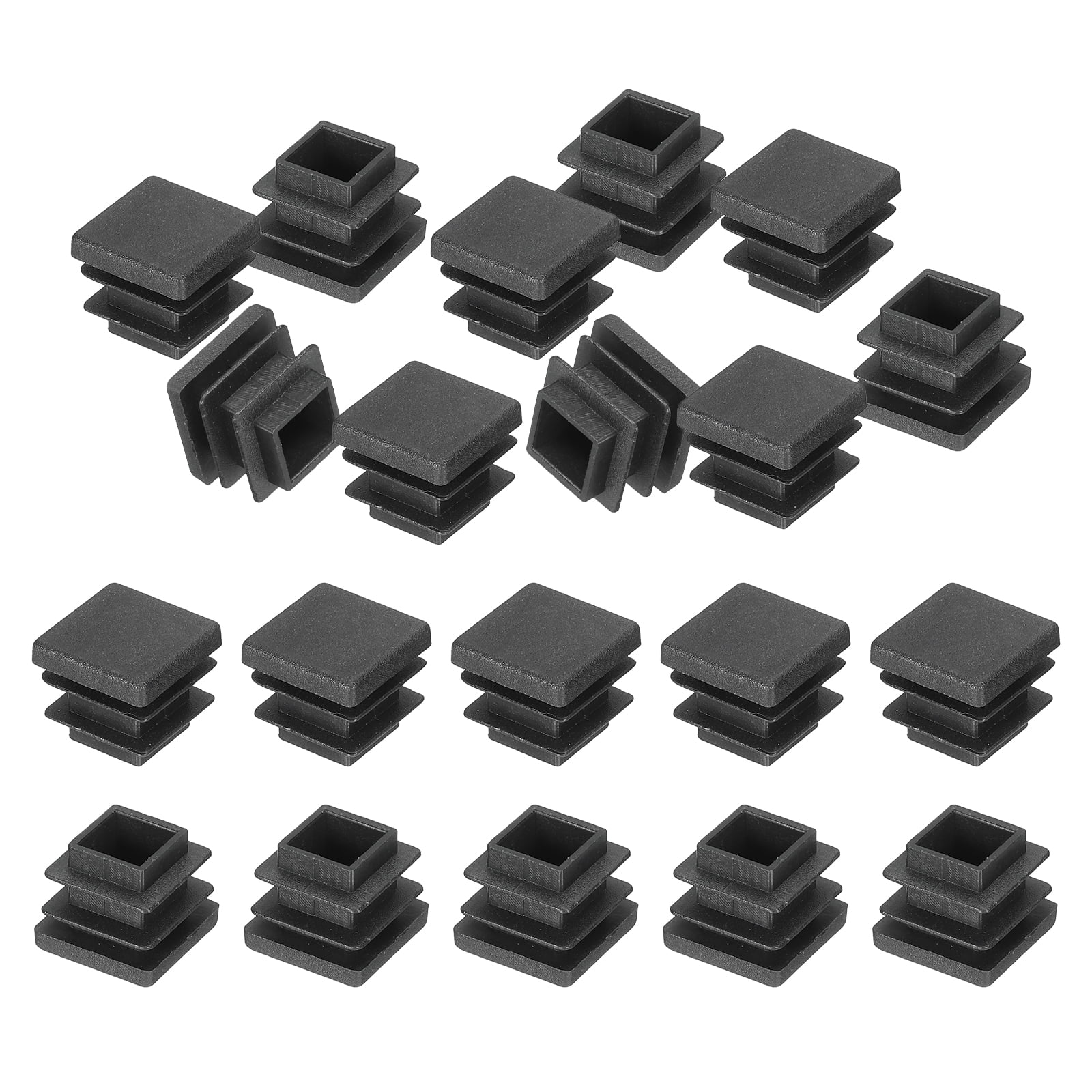 Uxcell Plastic Tubing End Caps, Square Hole Plug Insert for Iron Pipe ...