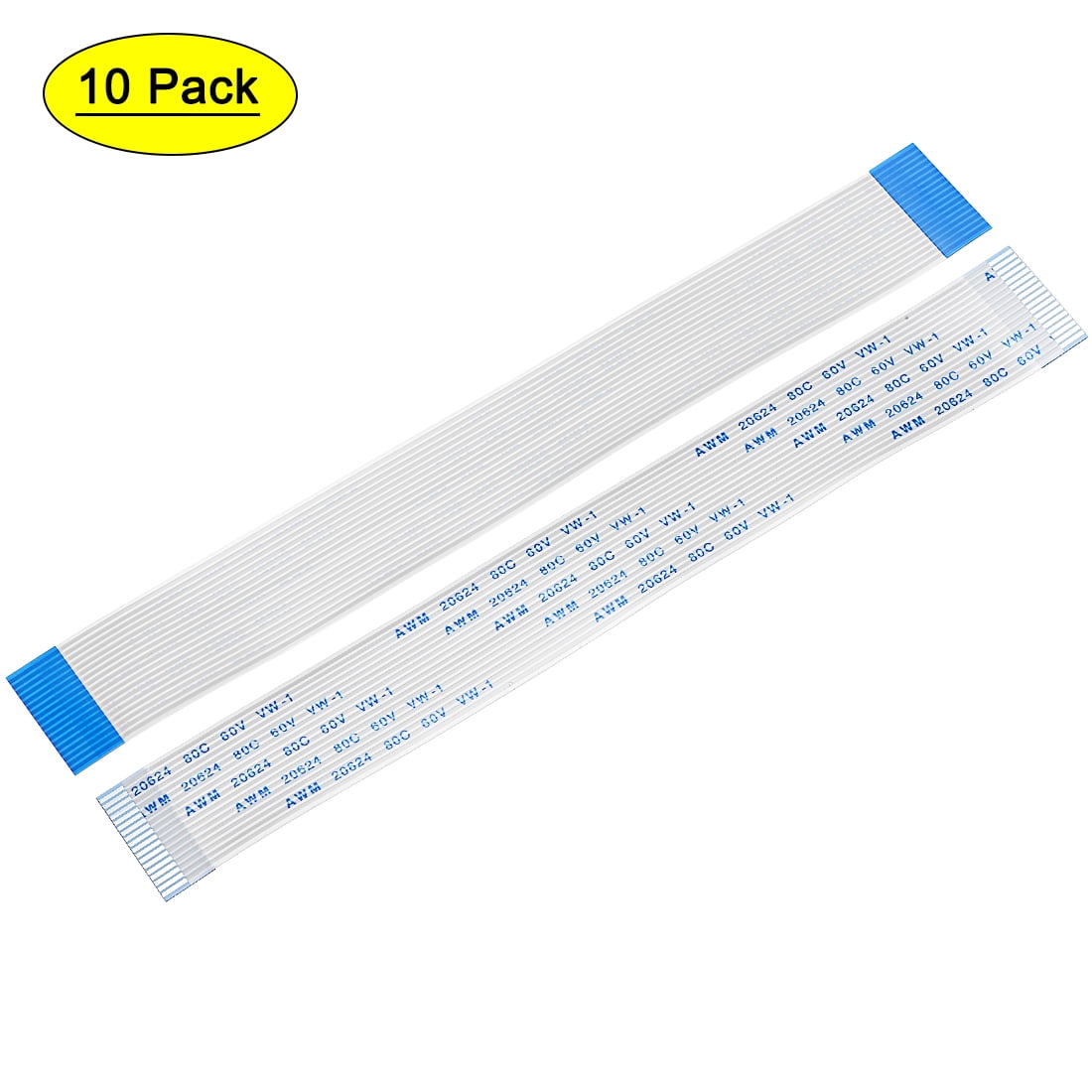 Uxcell 5.9" 0.03'' Pitch 18P FPC FFC Flexible Ribbon Cable(A type ...