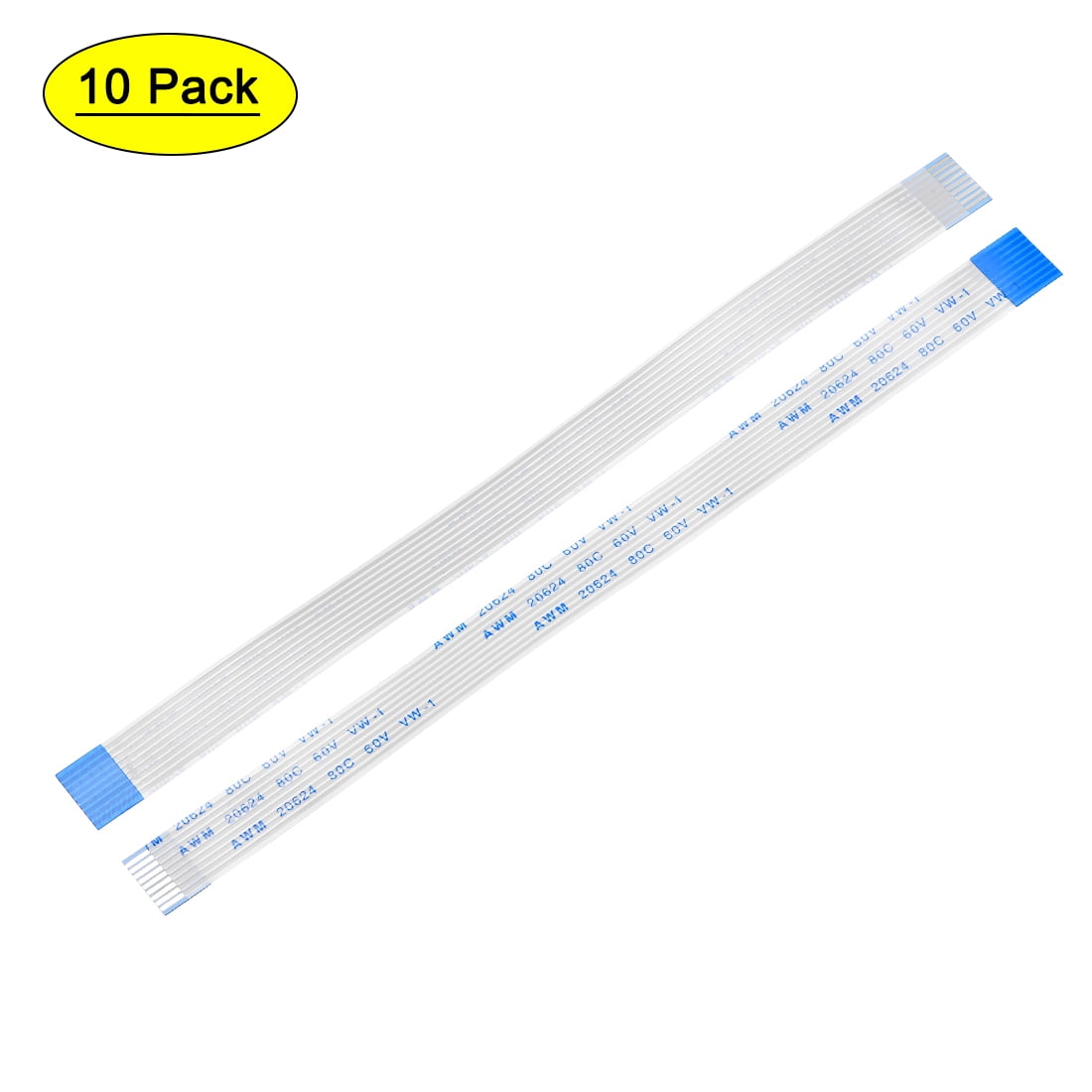 Uxcell 5.9" 0.03'' Pitch 9P FPC FFC Flexible Ribbon Cable Plastic ...
