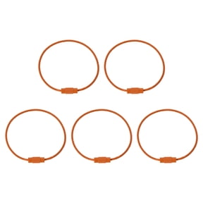 Uxcell 6" Wire Keychain Cable 5 Pack Stainless Steel Key Ring Loop Rose ...