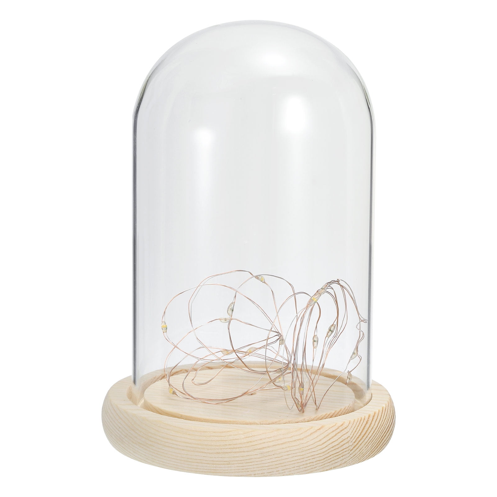 Uxcell 5.9"x3.5" Clear Cloche Glass Dome Glass Bell Jar Display Case ...