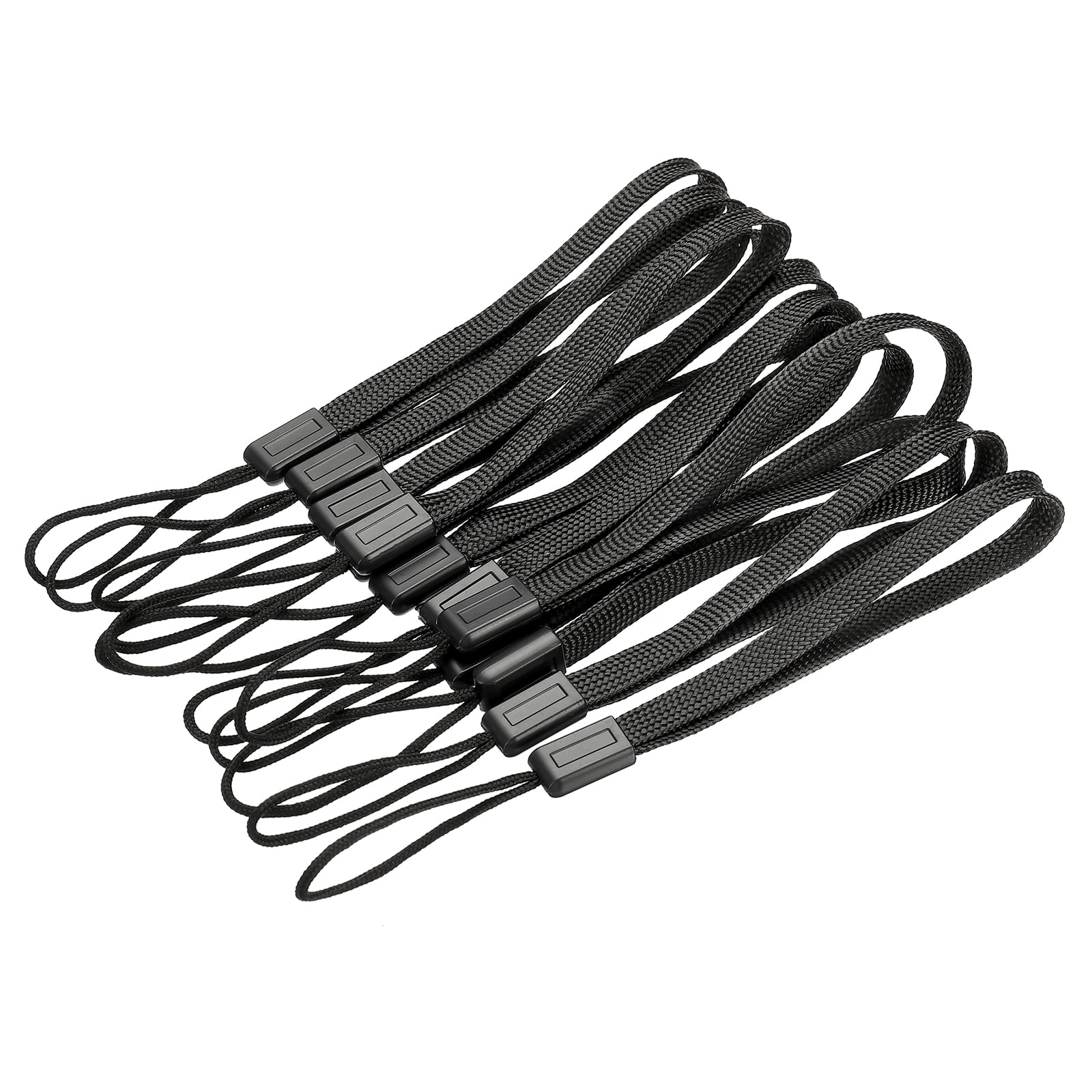 Uxcell 5.91'' Cord Lanyards Hand Wrist Strap String Nylon Black 20pcs ...