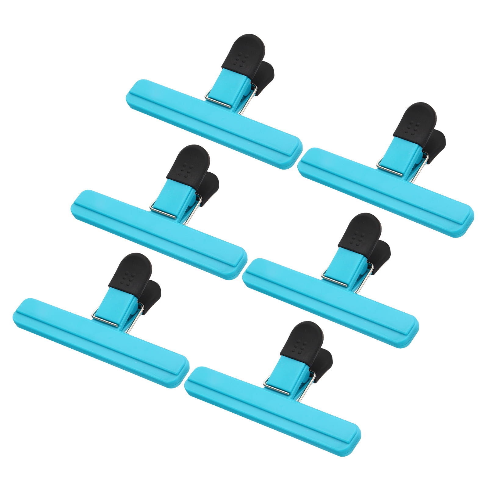 Uxcell 5.91 x 3.35 Inch Chip Clips, 6Pcs Large Plastic Bag Clips, Blue ...