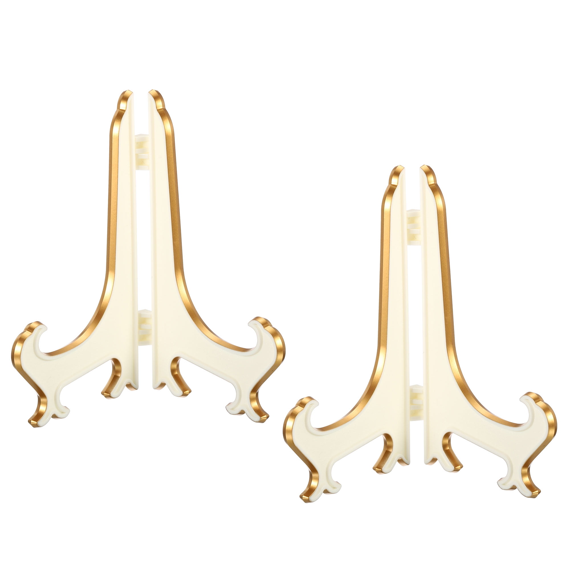 Uxcell 5" Acrylic Decorative Plate Stand Holder, 4 Pack Picture Easel ...