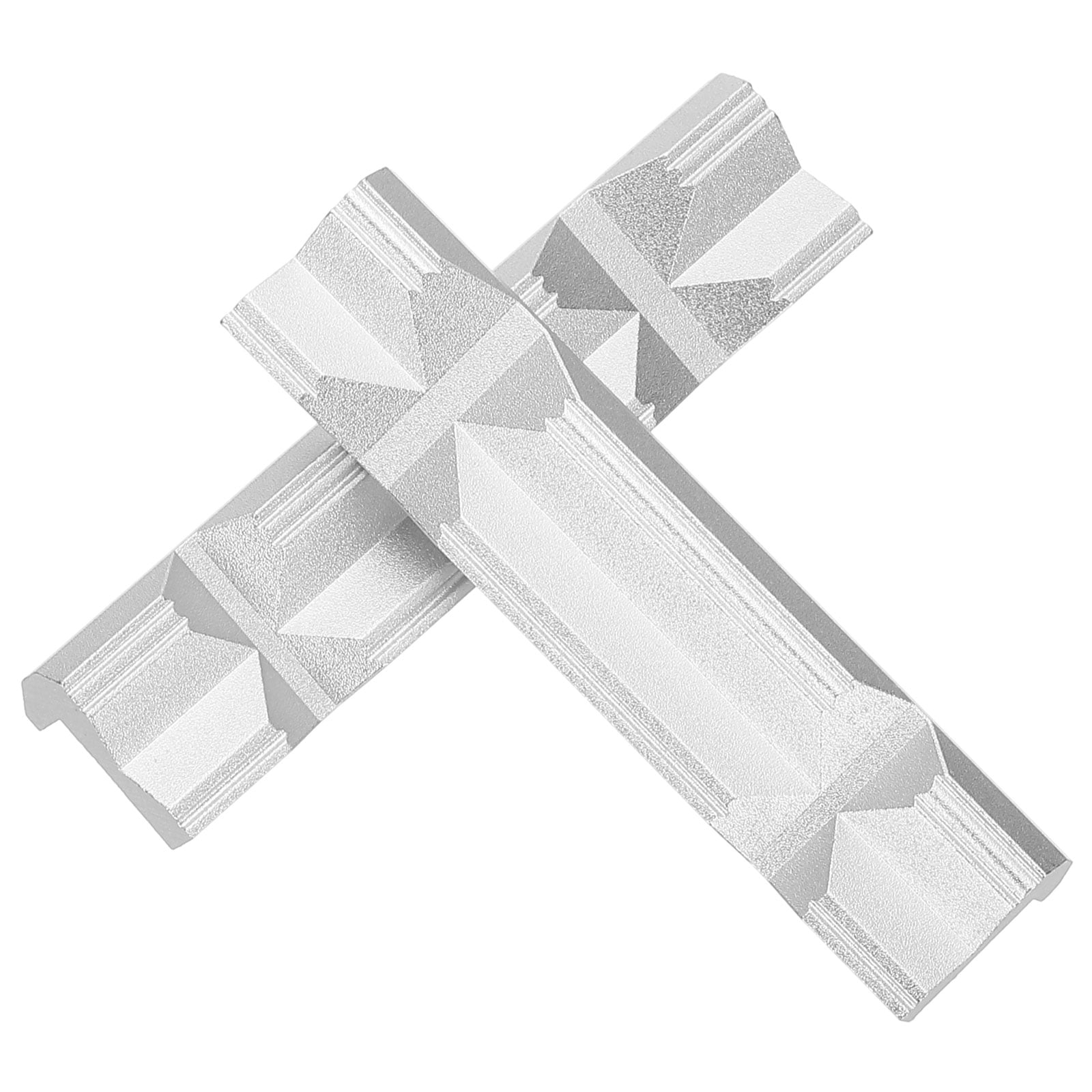Uxcell 5" Aluminum Vise Jaws with Magnetic V-type Soft Rubber Pads ...