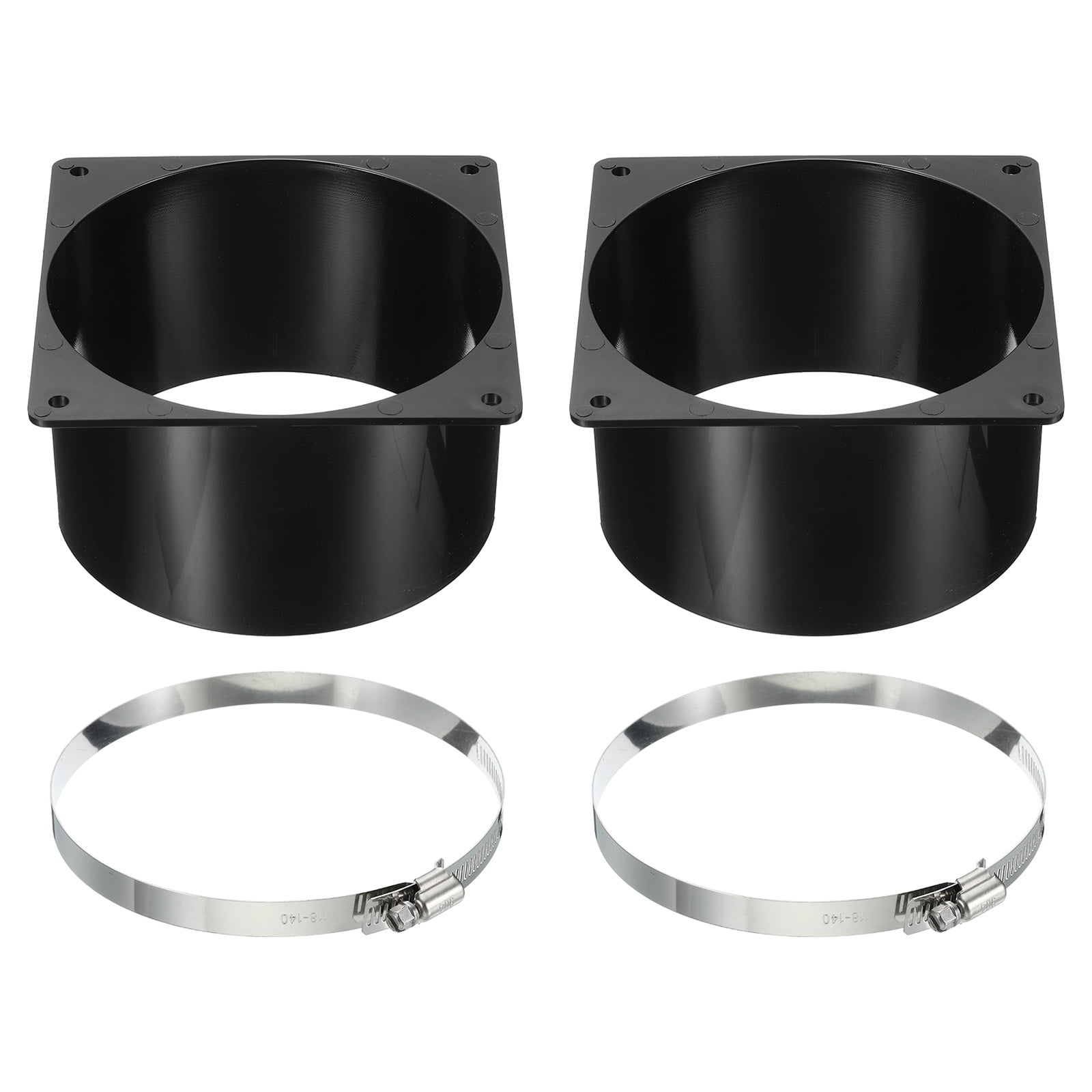 Uxcell 5" Duct Connector Flange 2 Pcs Dryer Vent Wall Plate Square to ...