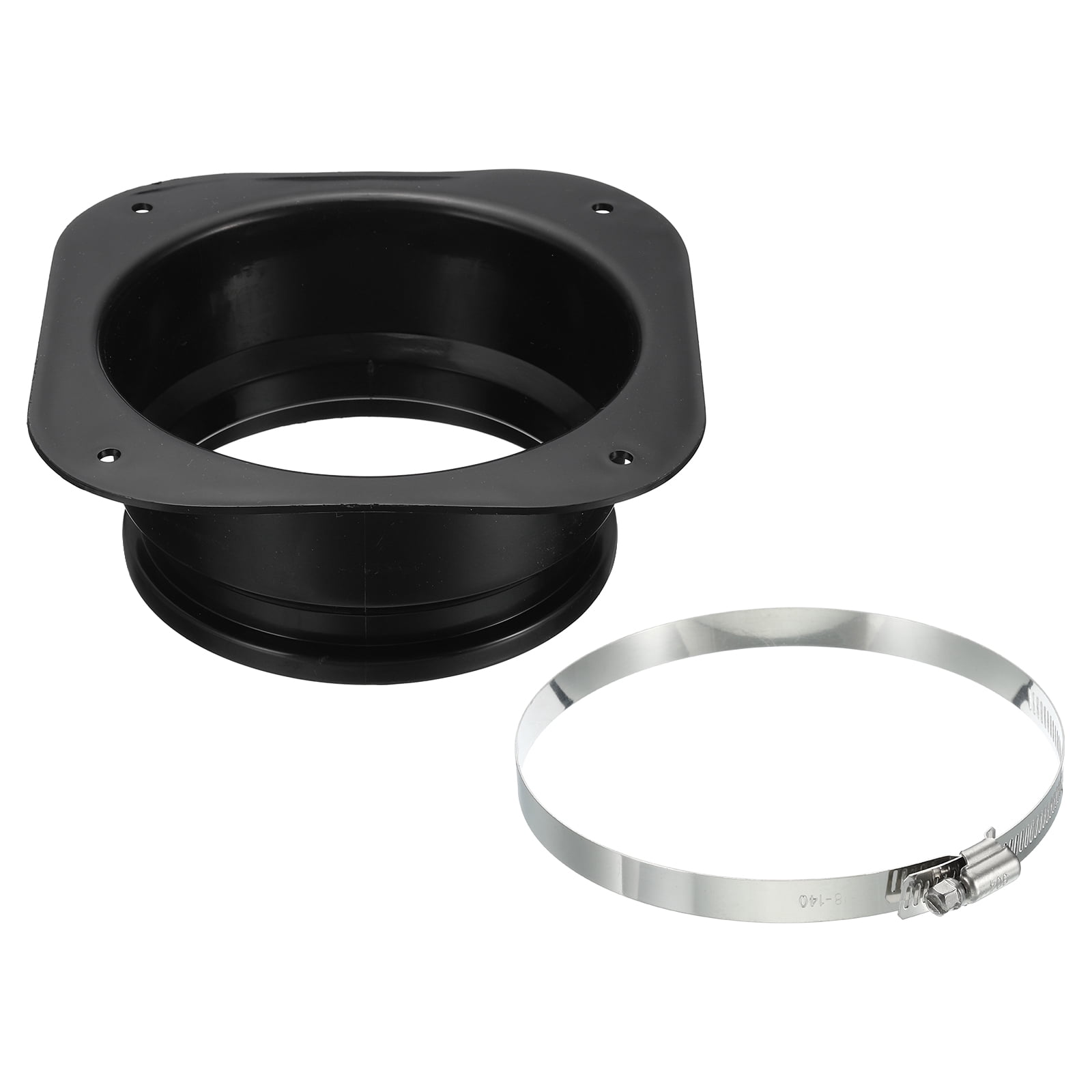 Uxcell 5" Duct Connector Flange Dryer Vent Wall Plate Square to Round ...