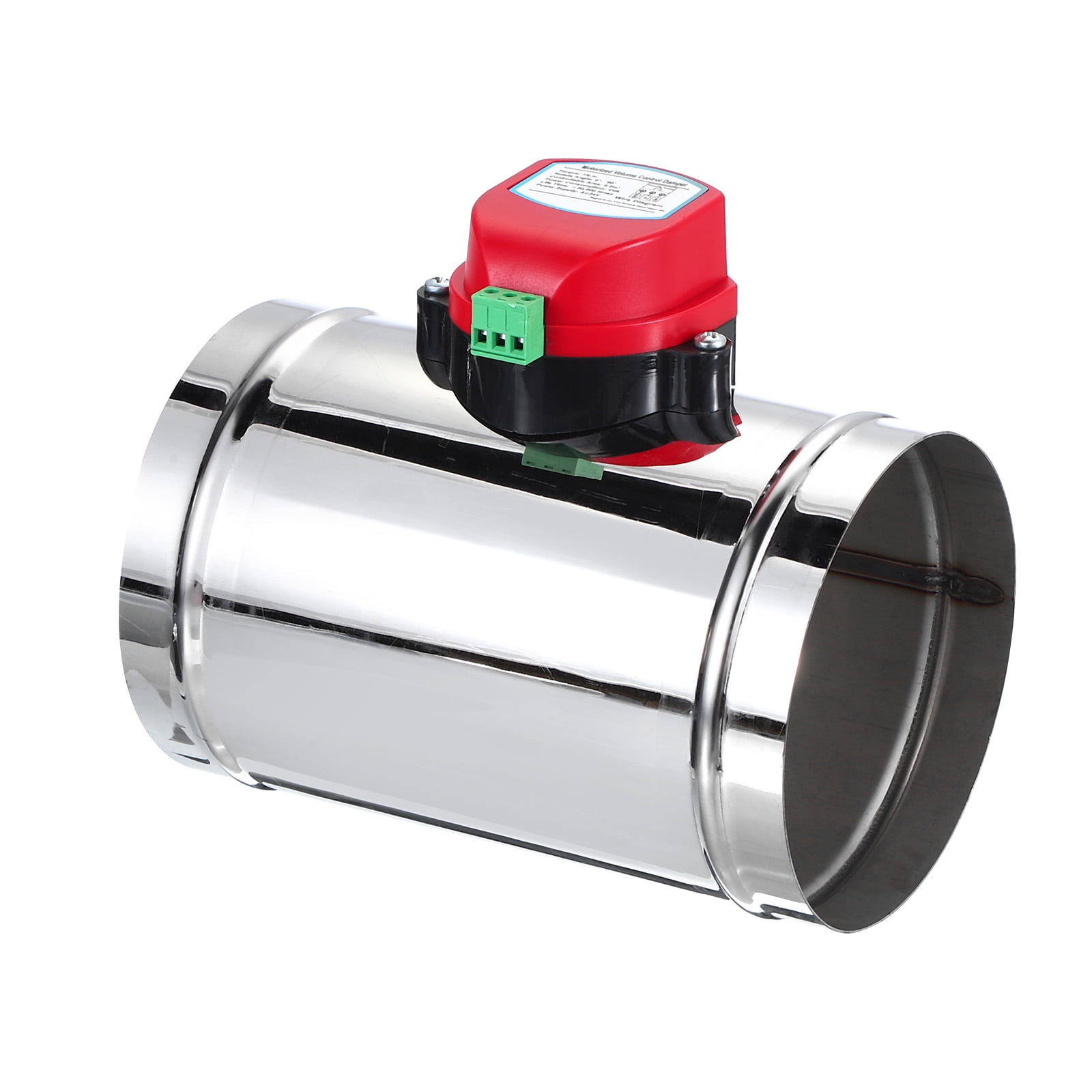 Uxcell 5" Duct Damper, Stainless Steel Motorized Adjustable HVAC Volume ...