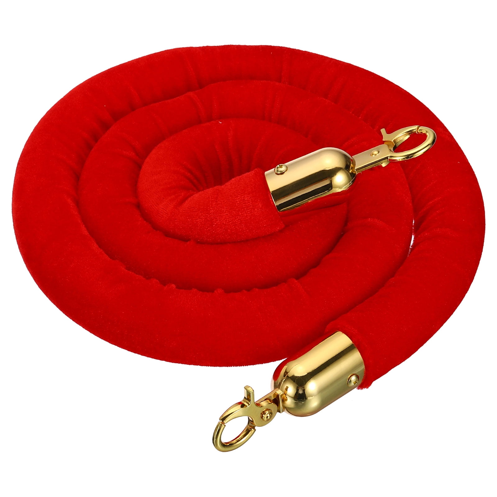 Uxcell 5 Feet Red Velvet Stanchion Rope, Crowd Control Barrier Rope ...