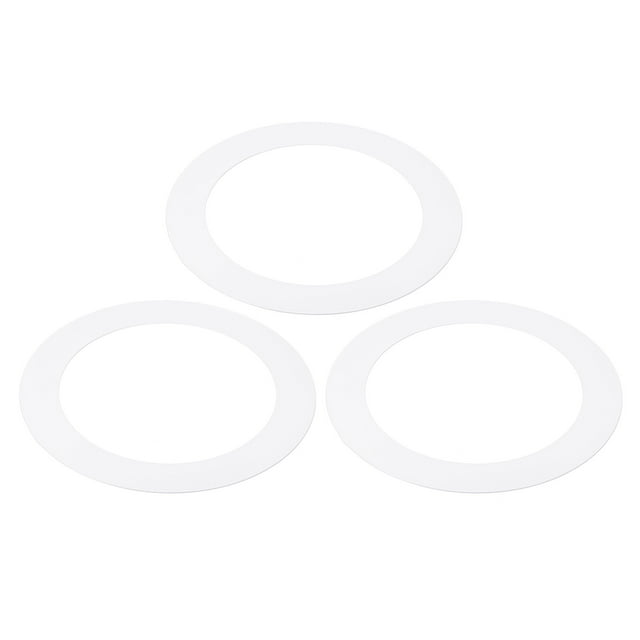Uxcell 5" ID 7.5" OD Goof Rings for Recessed Light Gloss White Goof ...