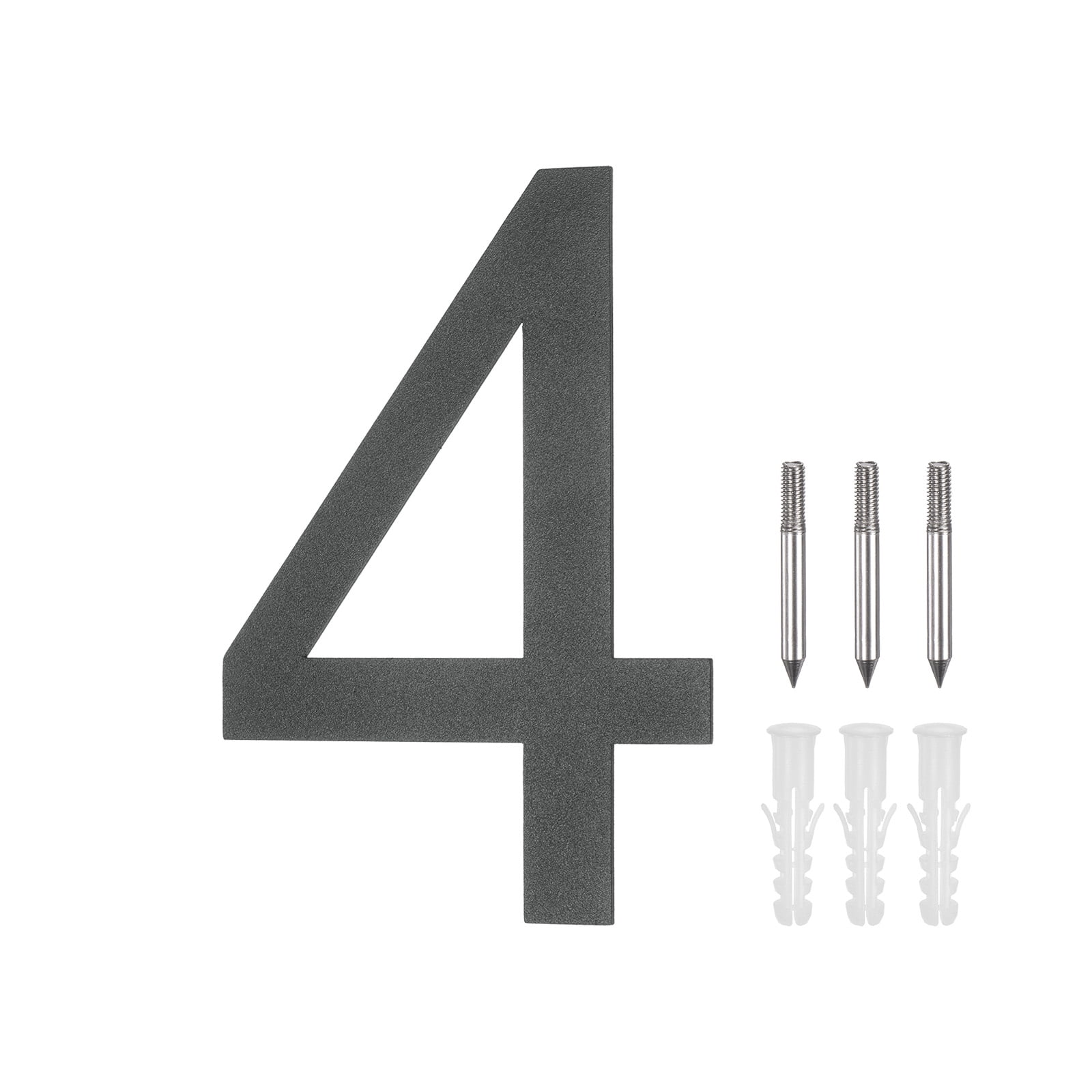 Uxcell 5 Inch 304 Stainless Steel Floating House Numbers, Modern House ...