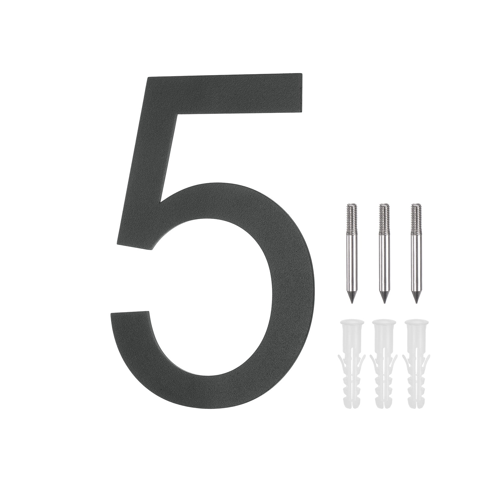 Uxcell 5 Inch 304 Stainless Steel Floating House Numbers, Modern House ...