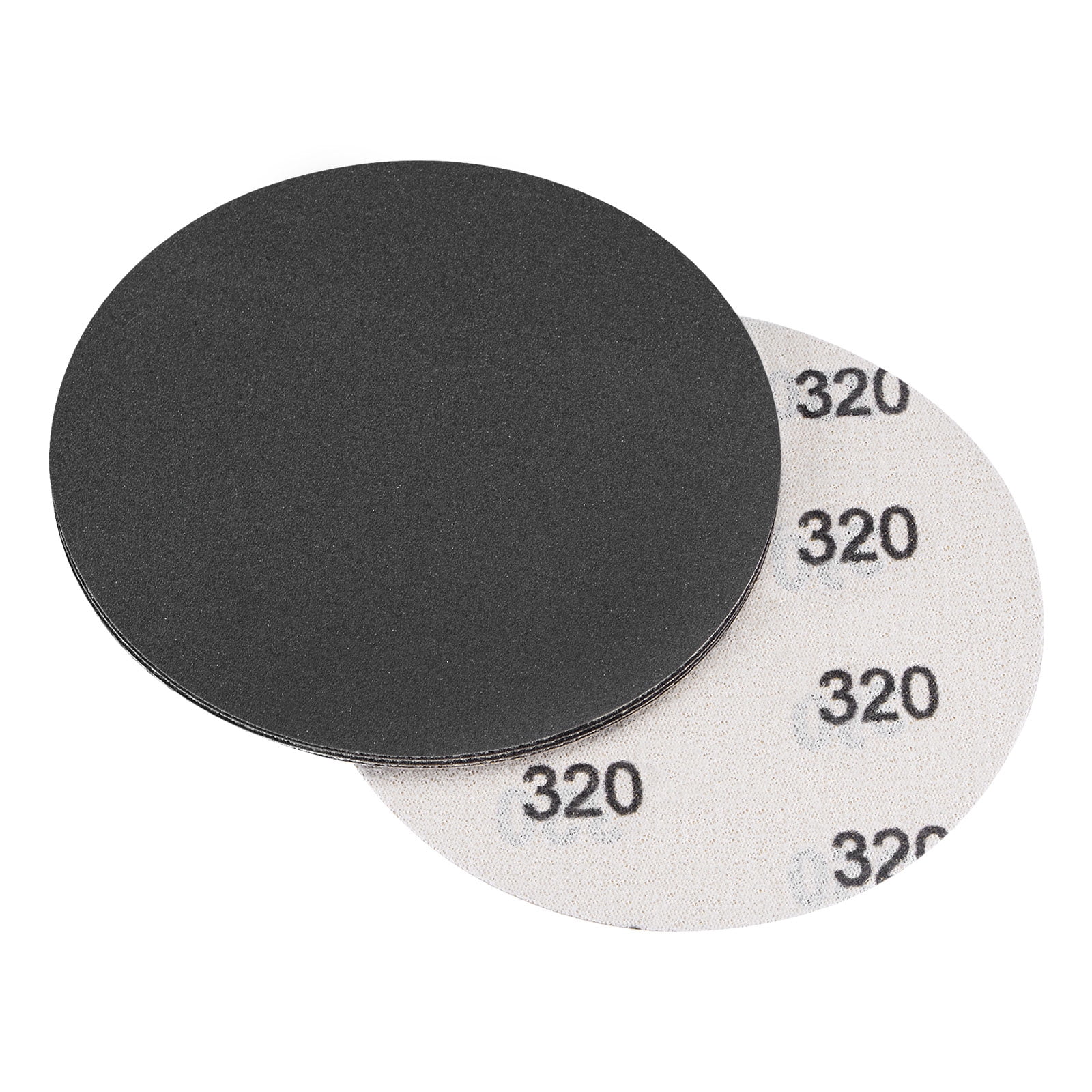 Uxcell 5 Inch 320 Grit Hook and Loop Wet Dry Usable Silicon Carbide C ...