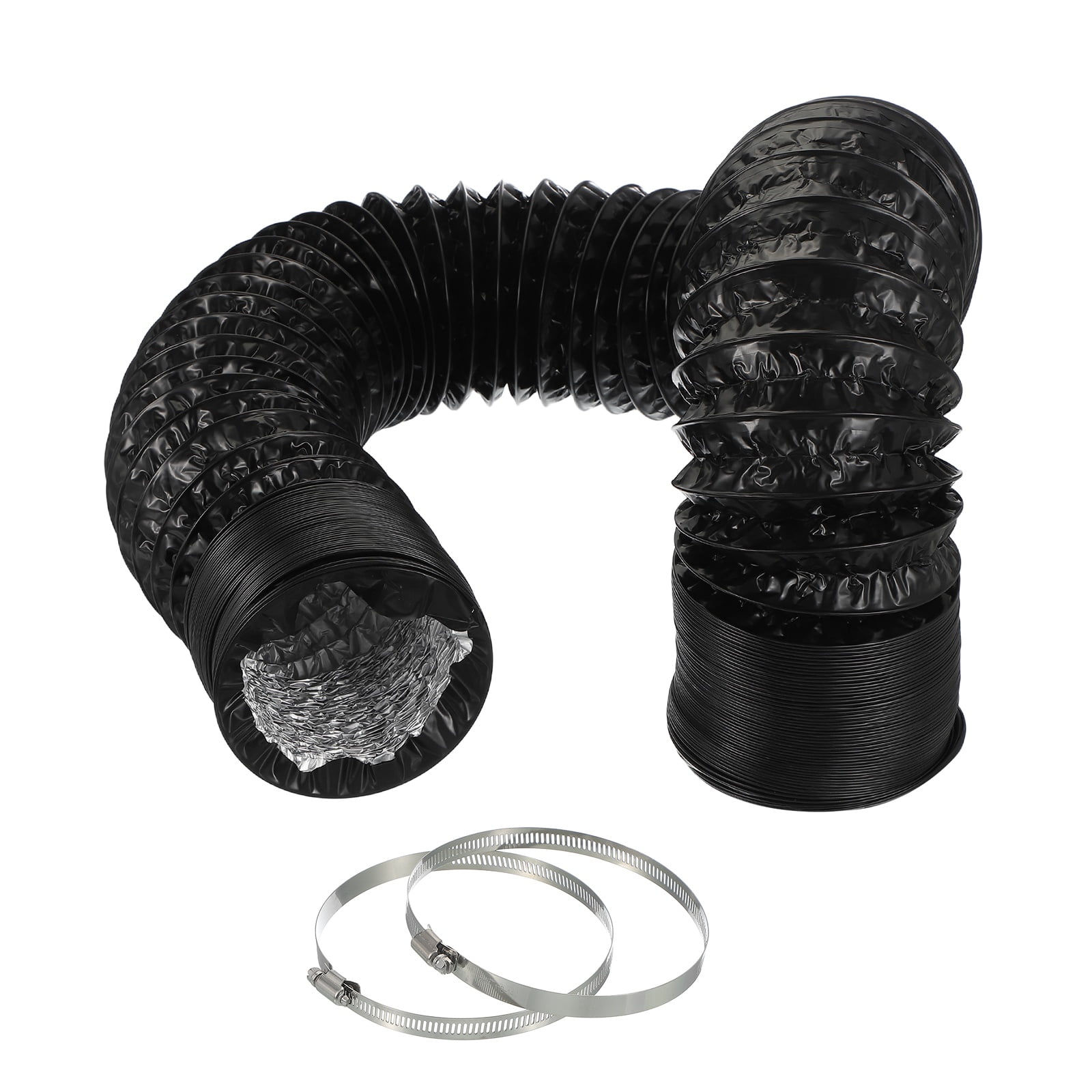 Uxcell 5 Inch Air Duct, 16Ft Length Dryer Vent Hose Flexible Aluminum ...