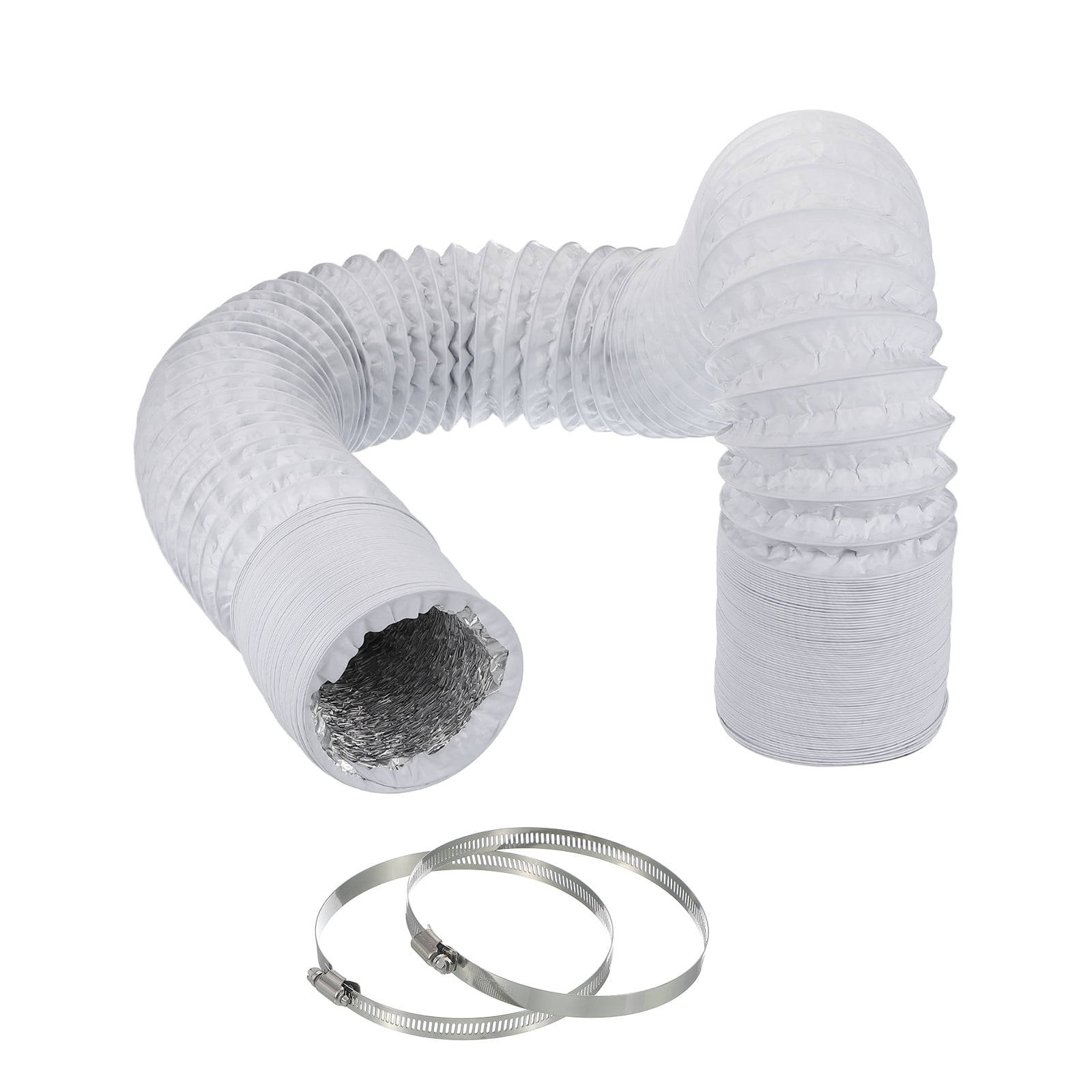 Uxcell 5 Inch Air Duct, 25Ft Length Dryer Vent Hose Flexible Aluminum ...
