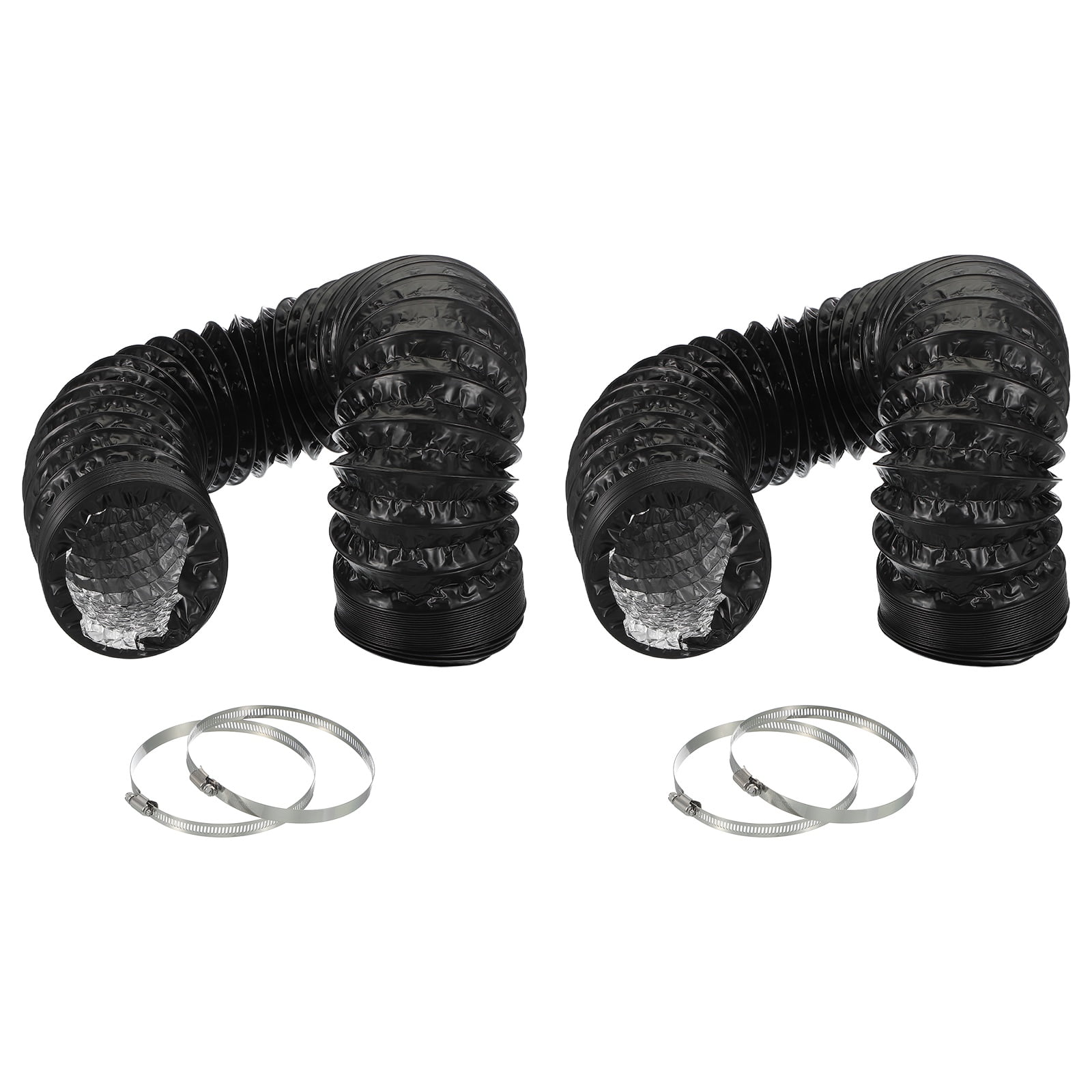 Uxcell 5 Inch Air Duct, 2Pcs 8Ft Length Dryer Vent Hose Flexible ...