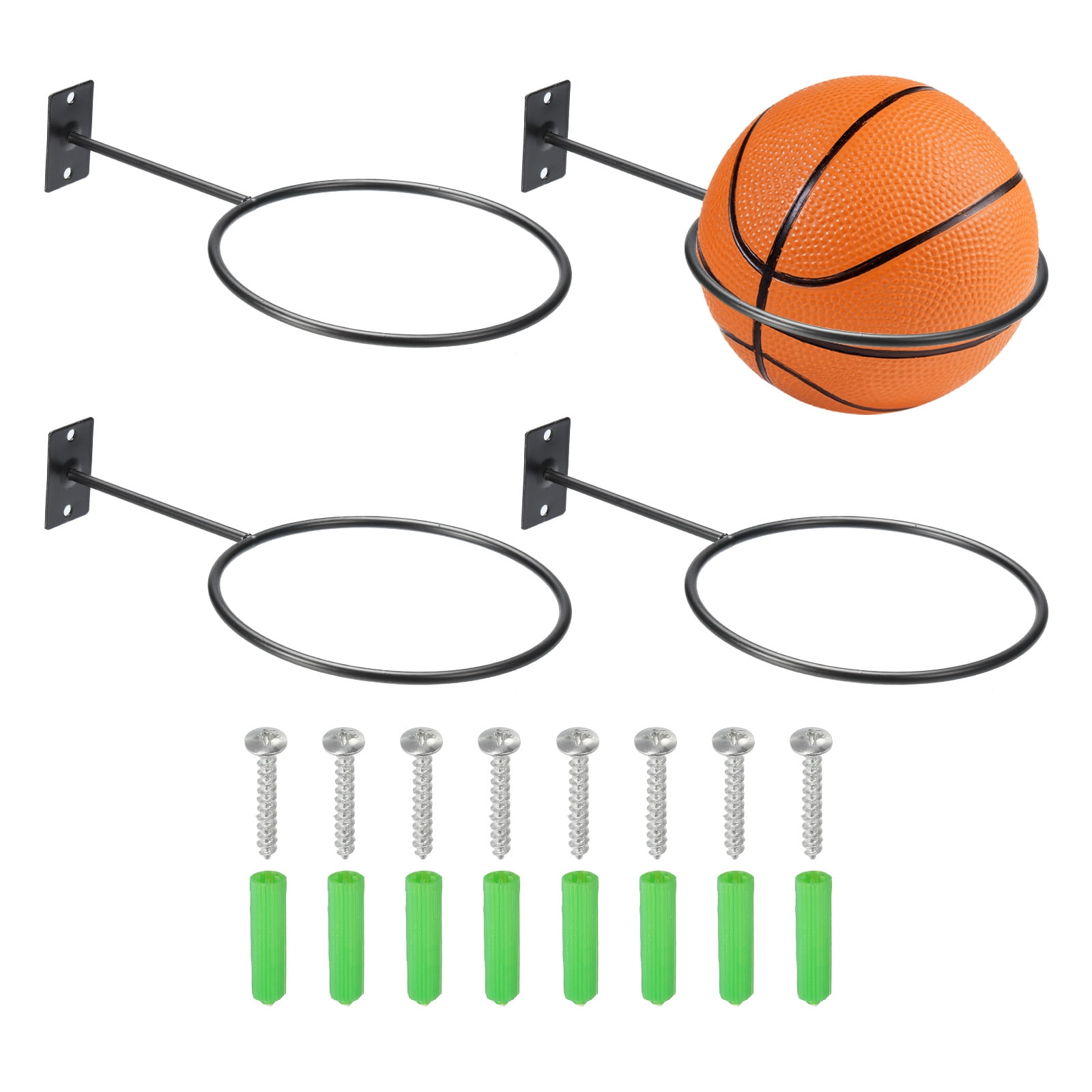 Uxcell 5 Inch Ball Holder Wall Mount, 4 Pack Ball Display Wall Storage ...