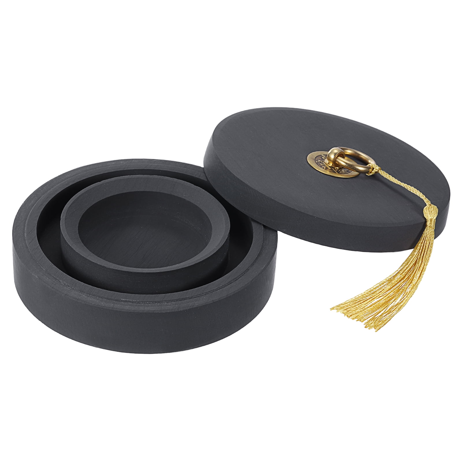 Uxcell 5 Inch Chinese Calligraphy Inkstone with Water Circle, Round Ink ...