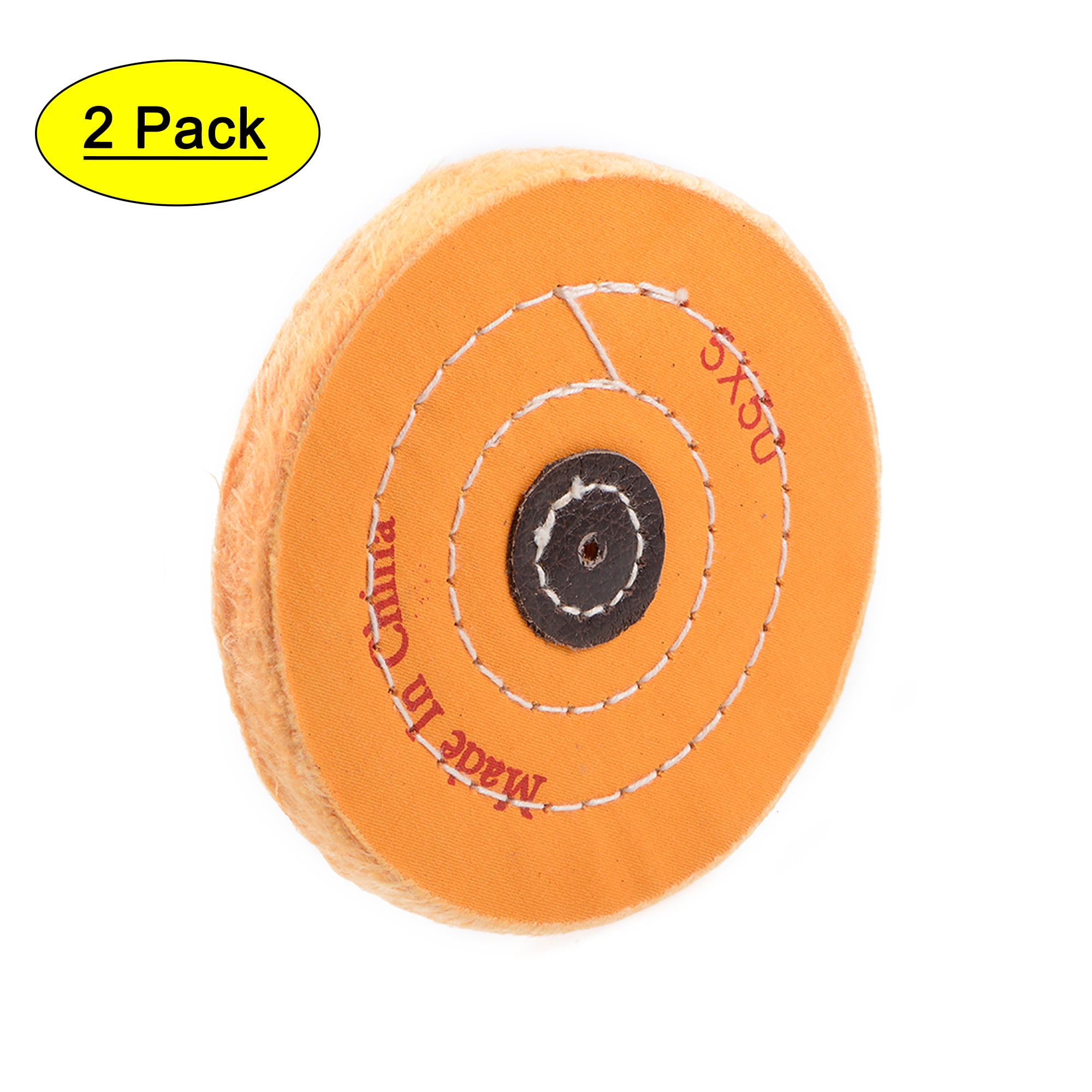 Uxcell 5-Inch Cotton Buffing Wheel Polishing Pad for Bench Grinder Tool ...
