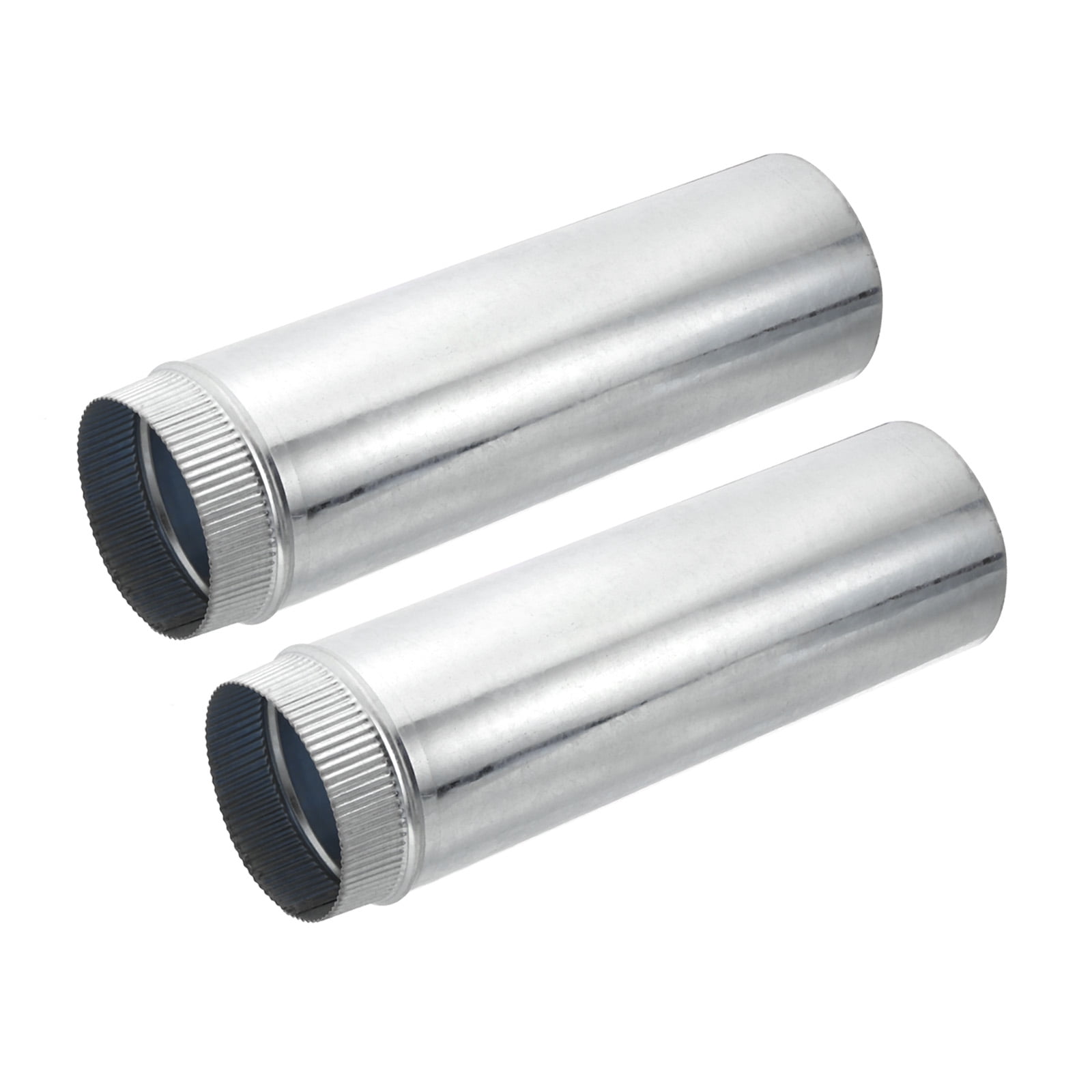 Uxcell 5 Inch Galvanized Duct, 2pcs 15.7 Inch Long Furnace Pipe ...