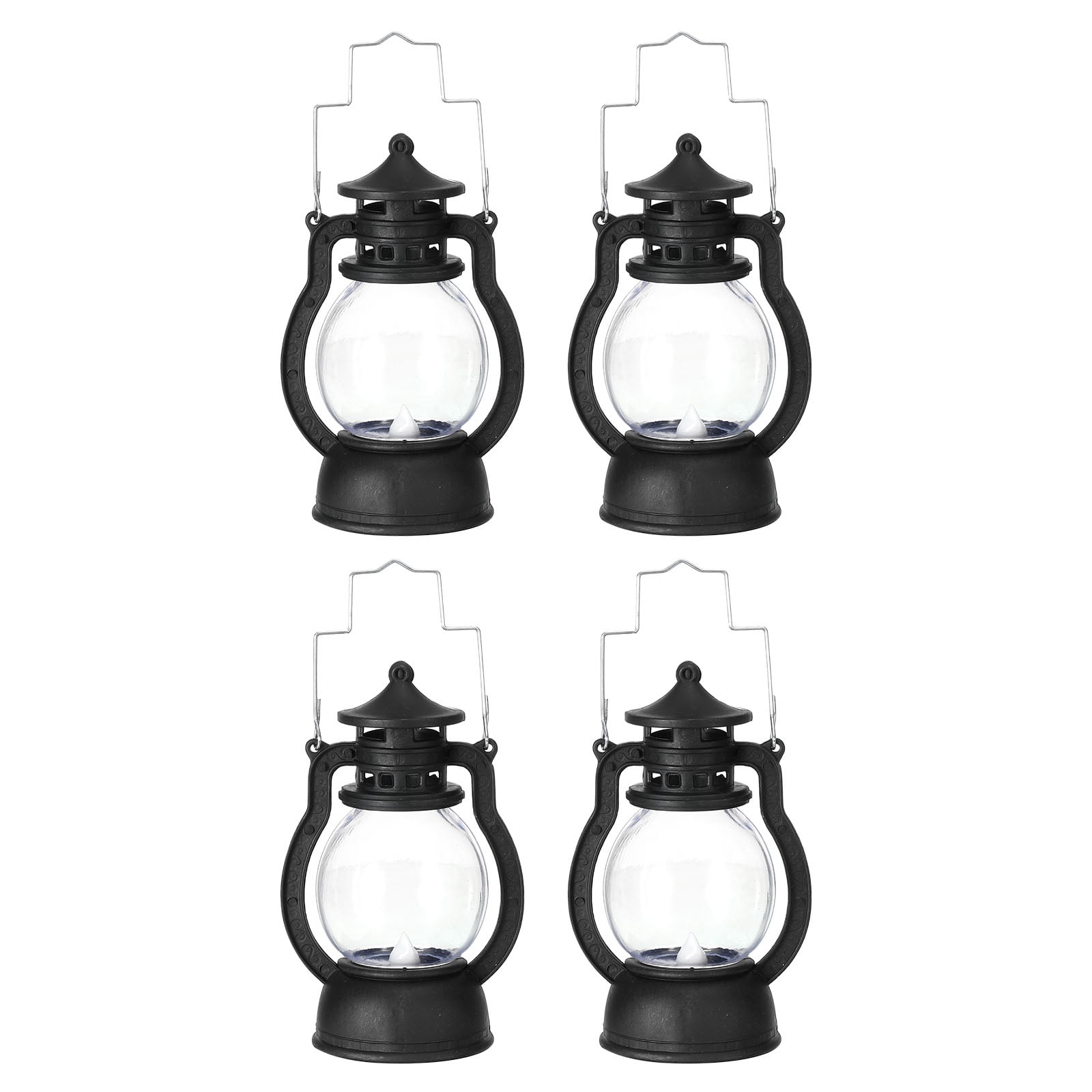 Uxcell 5 Inch Hanging Decorative Mini LED Candle Lantern Vintage, Black ...