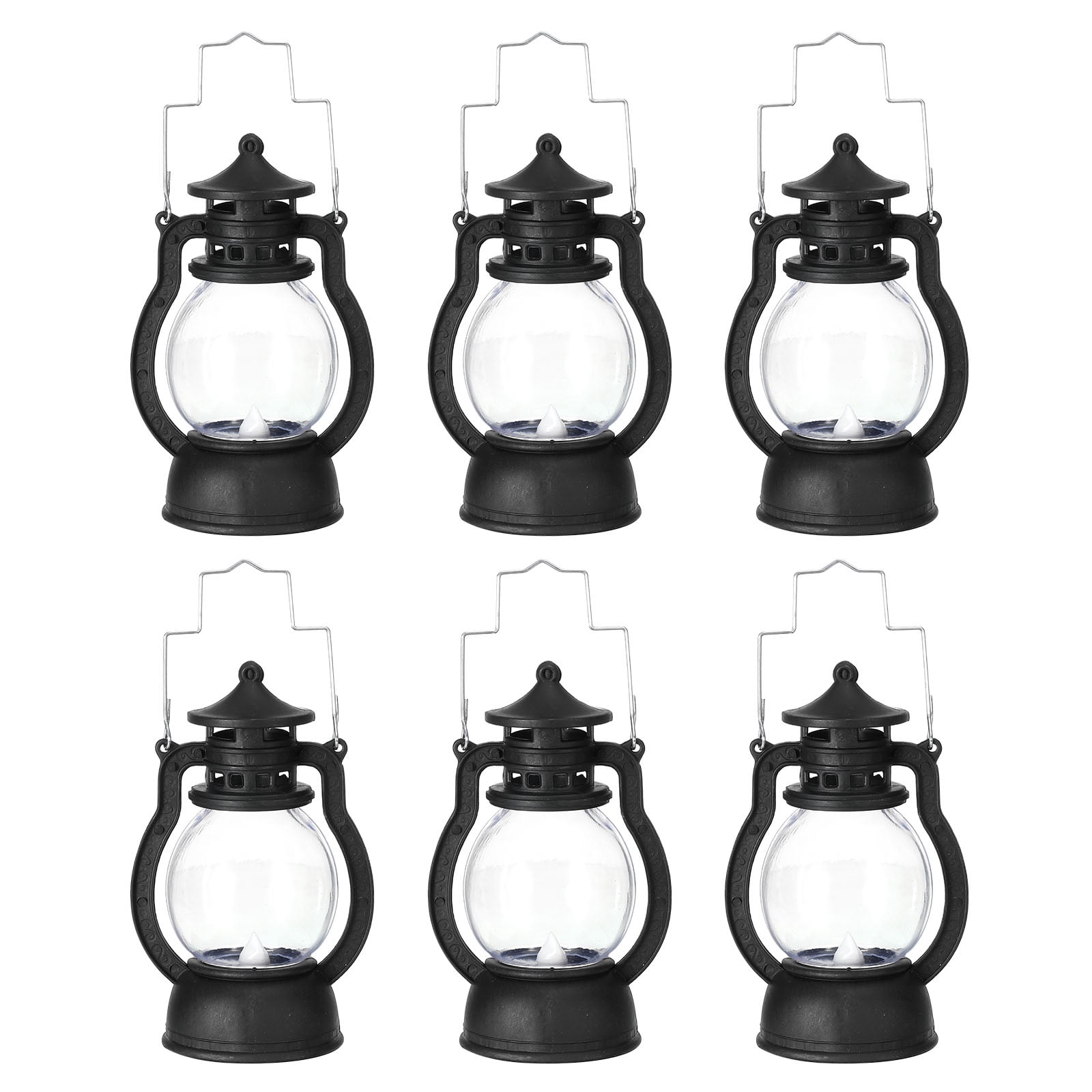 Uxcell 5 Inch Hanging Decorative Mini LED Candle Lantern Vintage, Black ...