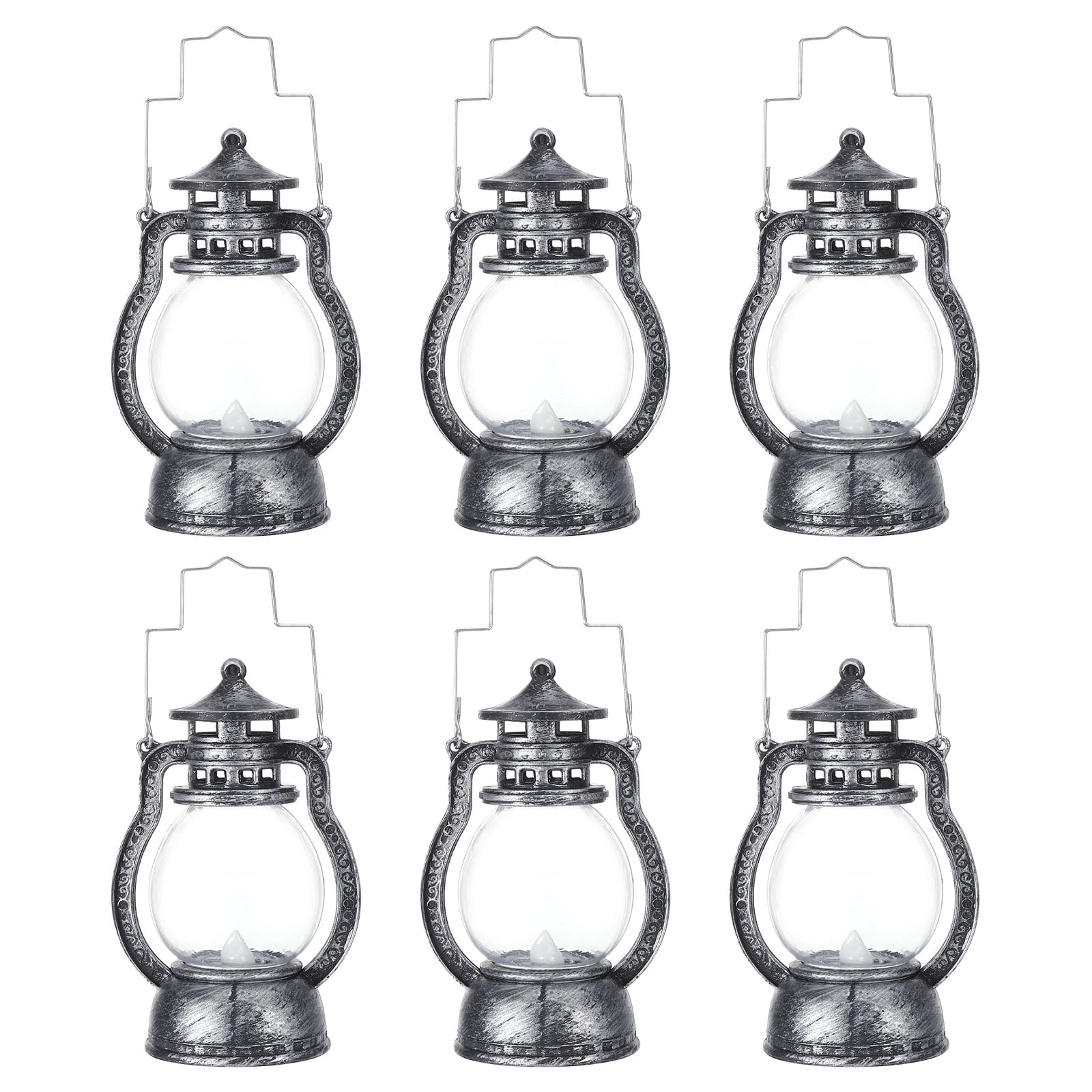 Uxcell 5 Inch Hanging Decorative Mini LED Candle Lantern Vintage ...
