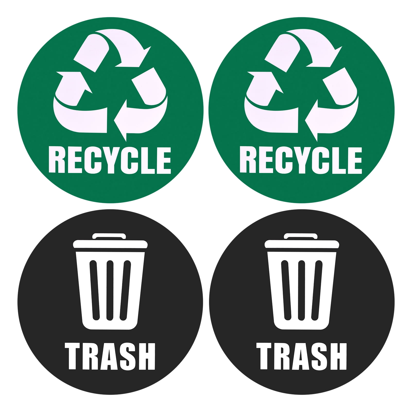 Uxcell 5 Inch Recycle Sticker Trash Can Labels Self Adhesive Recycling ...