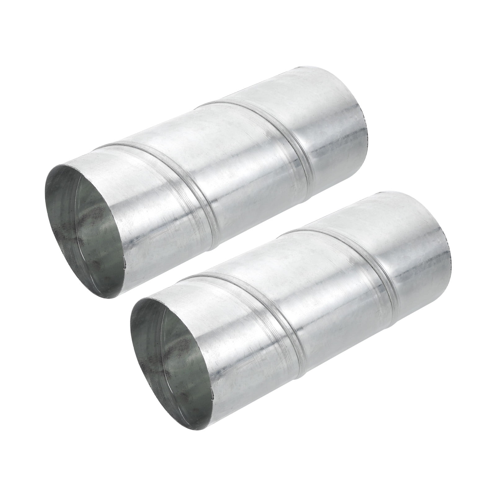 Uxcell 5 Inch Round Spiral Air Duct, 2 Pcs 12 Inch Long Galvanized ...