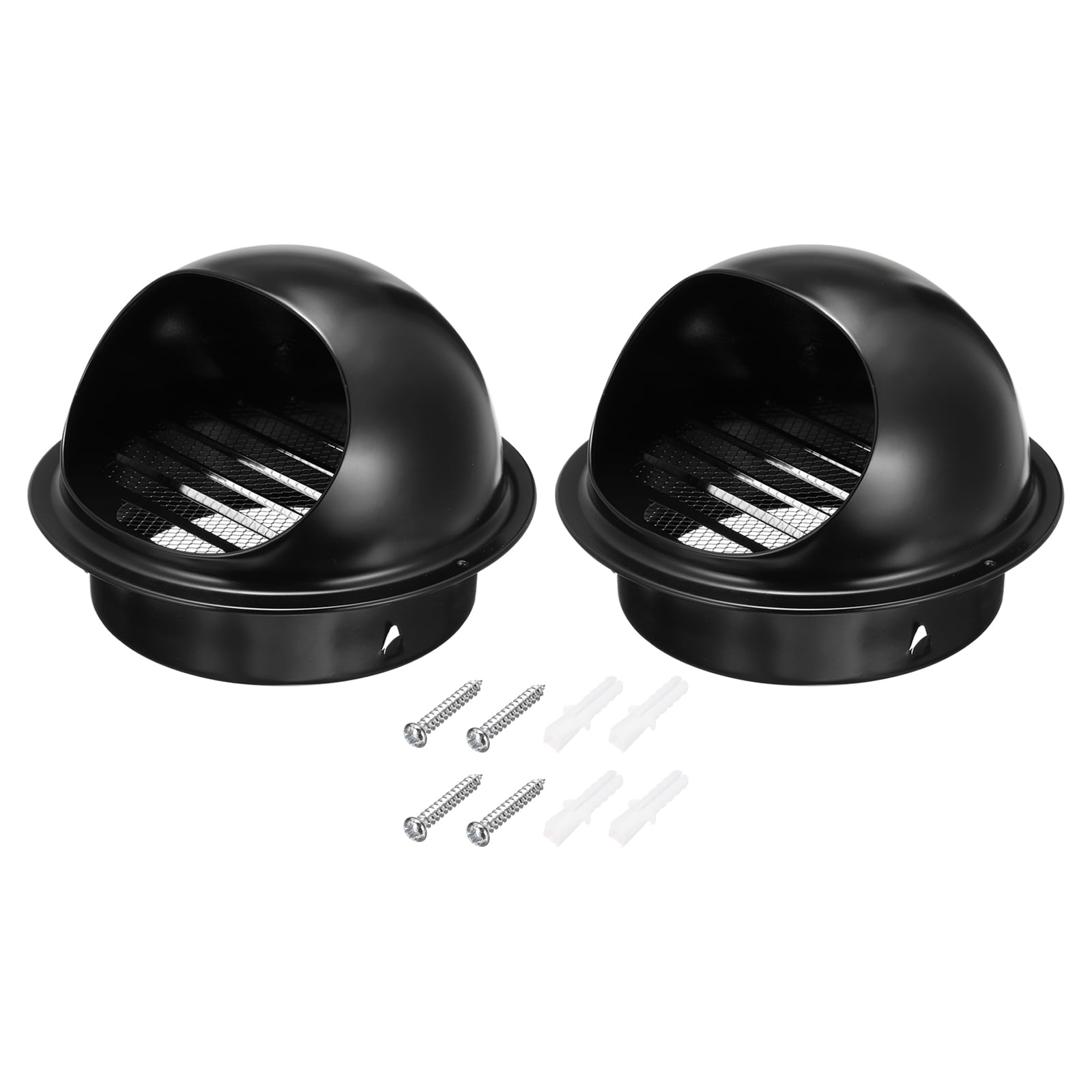 Uxcell Vent Round Cover, Exterior Wall Air Vent Louvered Soffit Vent ...