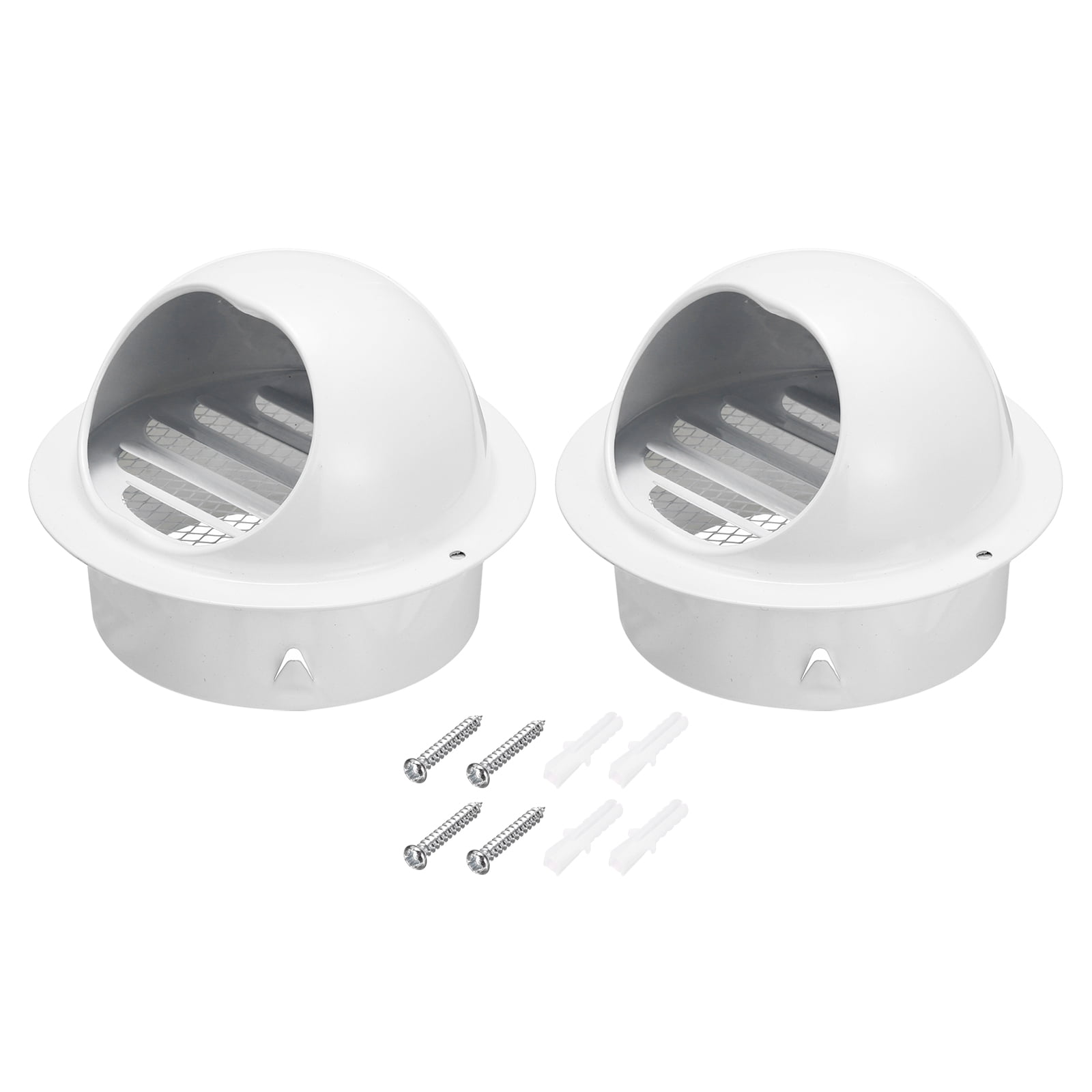 Uxcell Vent Round Cover, Exterior Wall Air Vent Louvered Soffit Vent ...