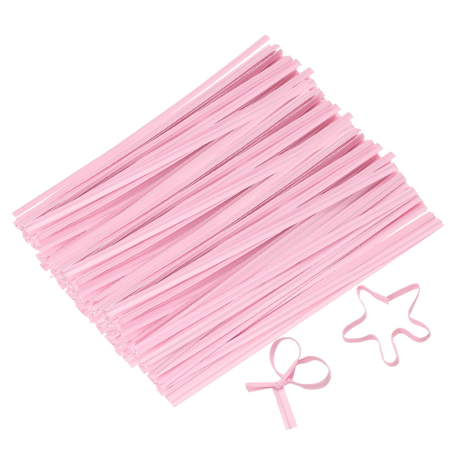 Uxcell 5" Kraft Paper Twist Ties, Metallic Reusable Ties for Bakery and ...
